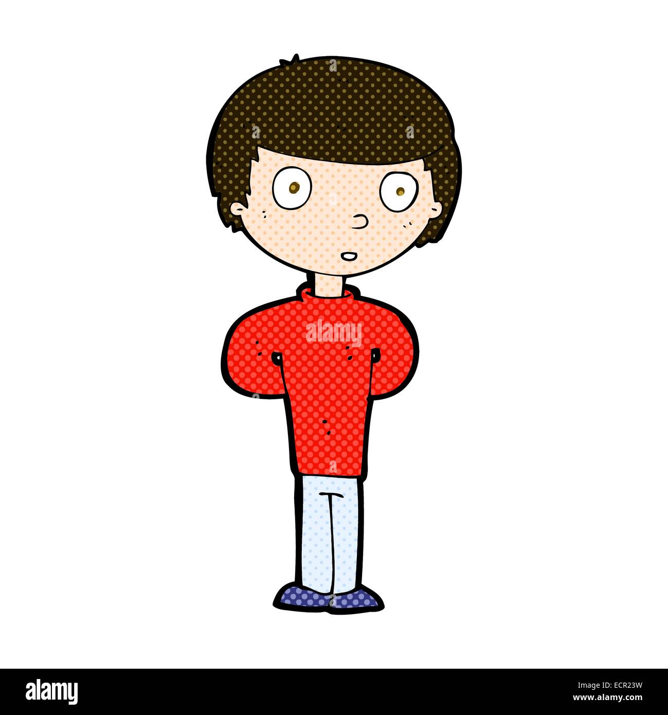 retro comic book style cartoon worried man Stock Vector Image & Art - Alamy