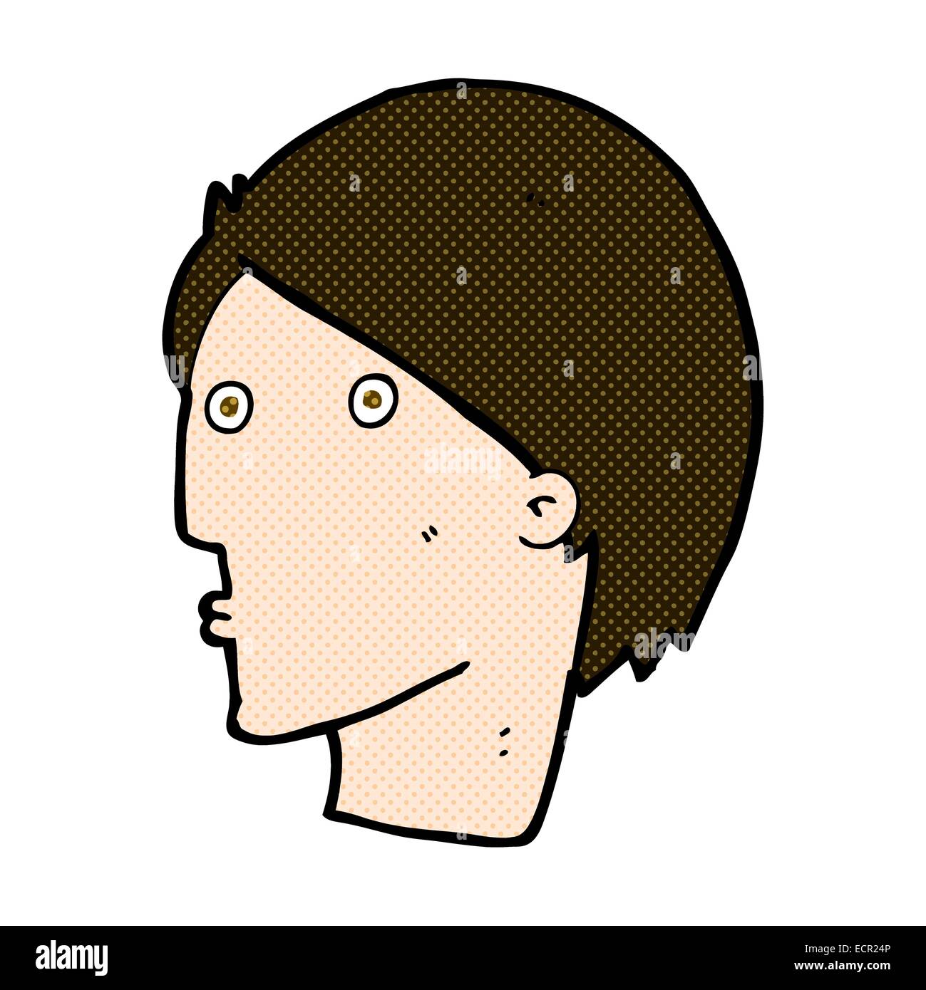 retro comic book style cartoon surprised face Stock Vector Image & Art ...
