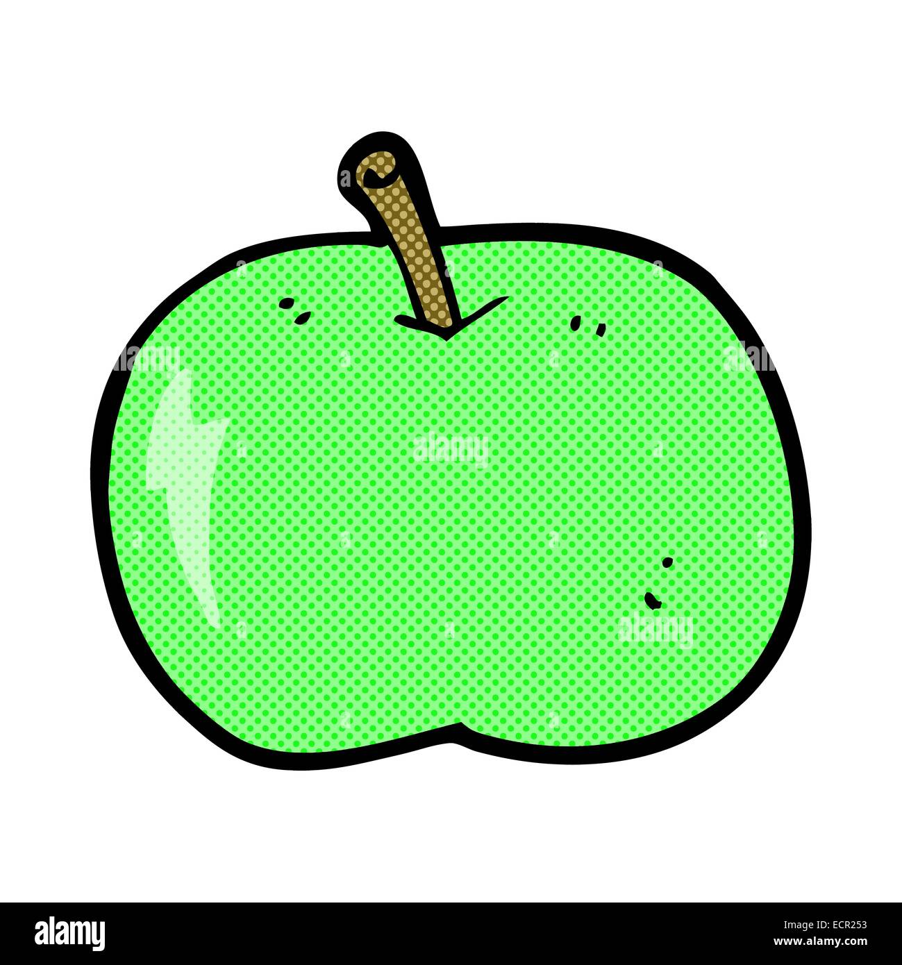 retro comic book style cartoon shiny apple Stock Vector Image & Art - Alamy