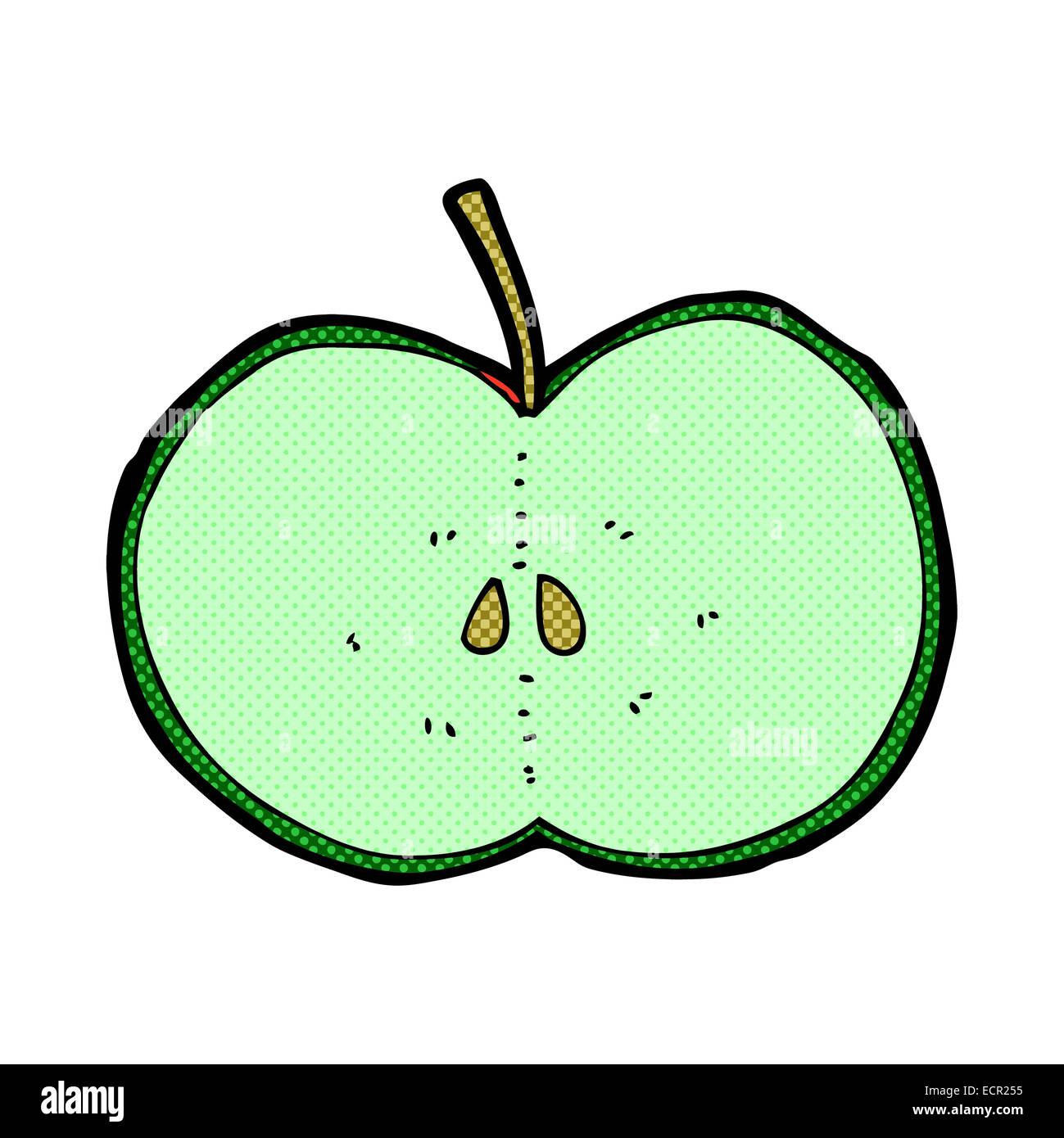 retro comic book style cartoon sliced apple Stock Vector Image & Art ...