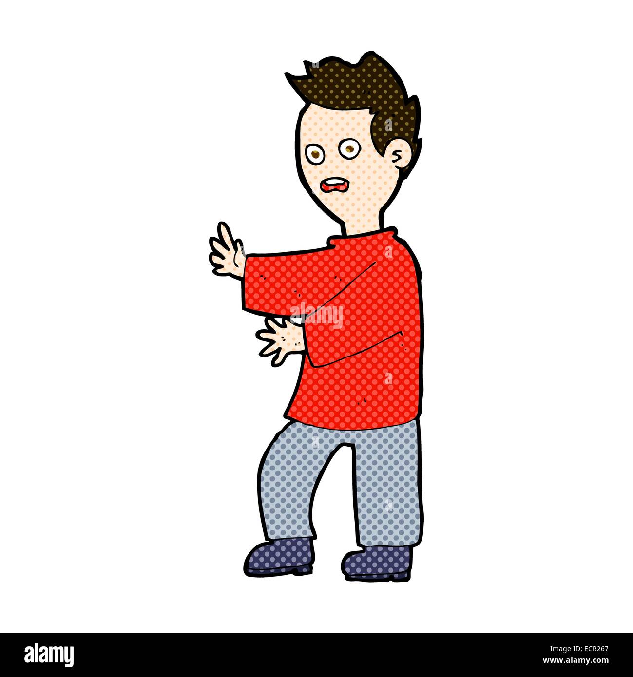 retro comic book style cartoon shocked man Stock Vector Image & Art - Alamy