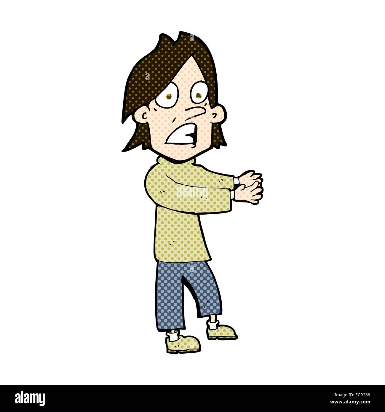 retro comic book style cartoon shocked man Stock Vector Image & Art - Alamy