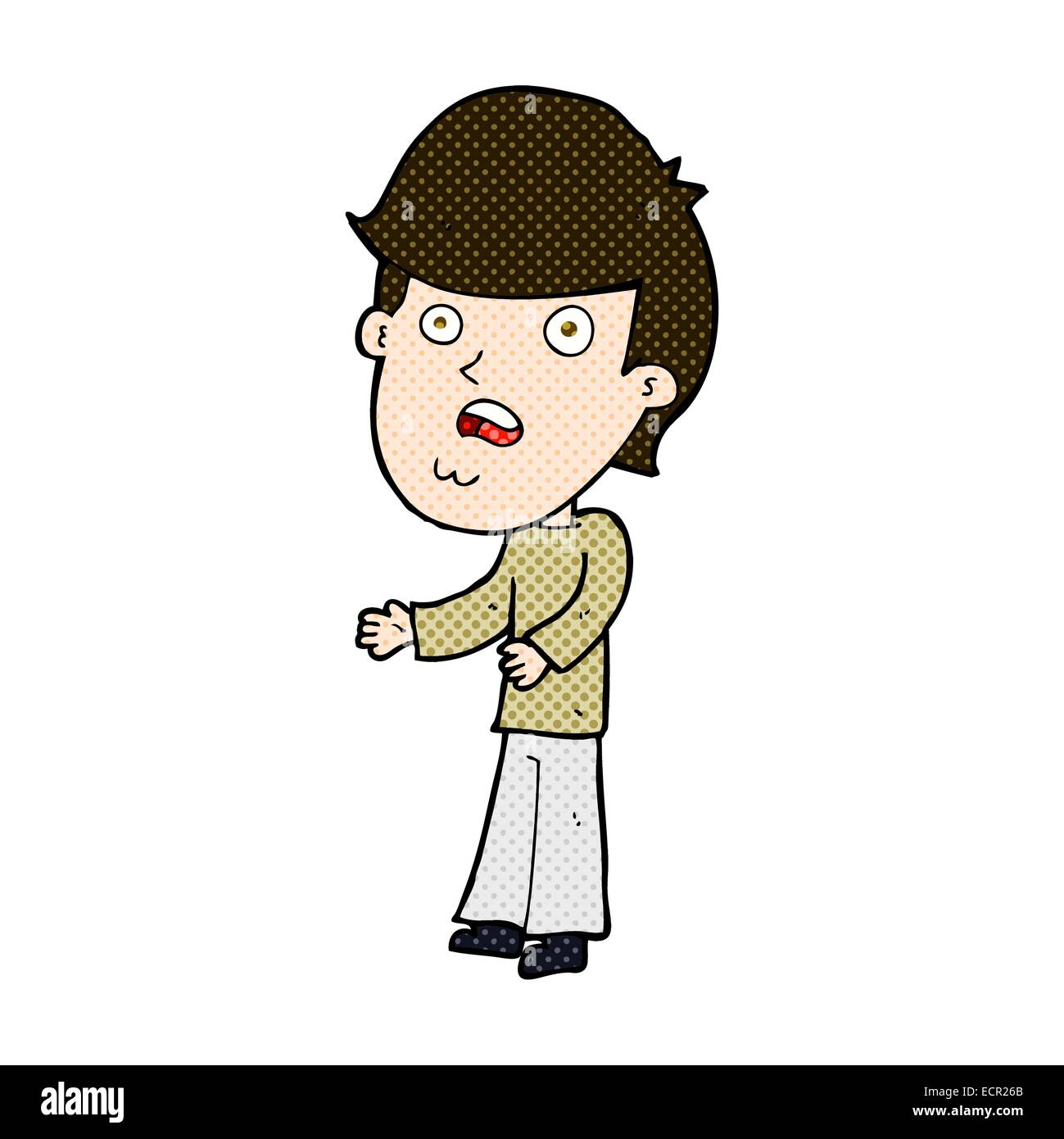 retro comic book style cartoon shocked man Stock Vector Image & Art - Alamy