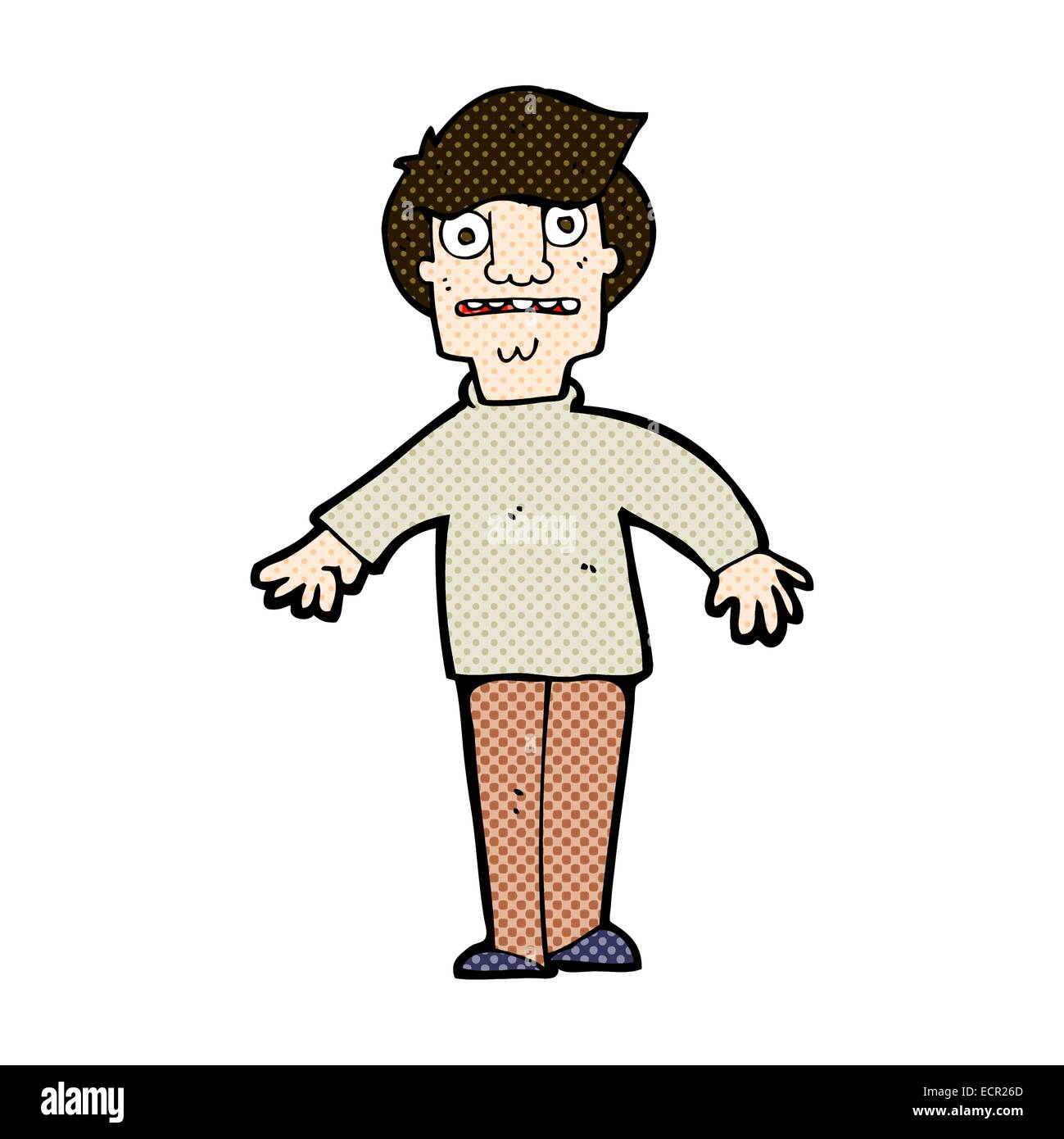 retro comic book style cartoon shocked man Stock Vector Image & Art - Alamy