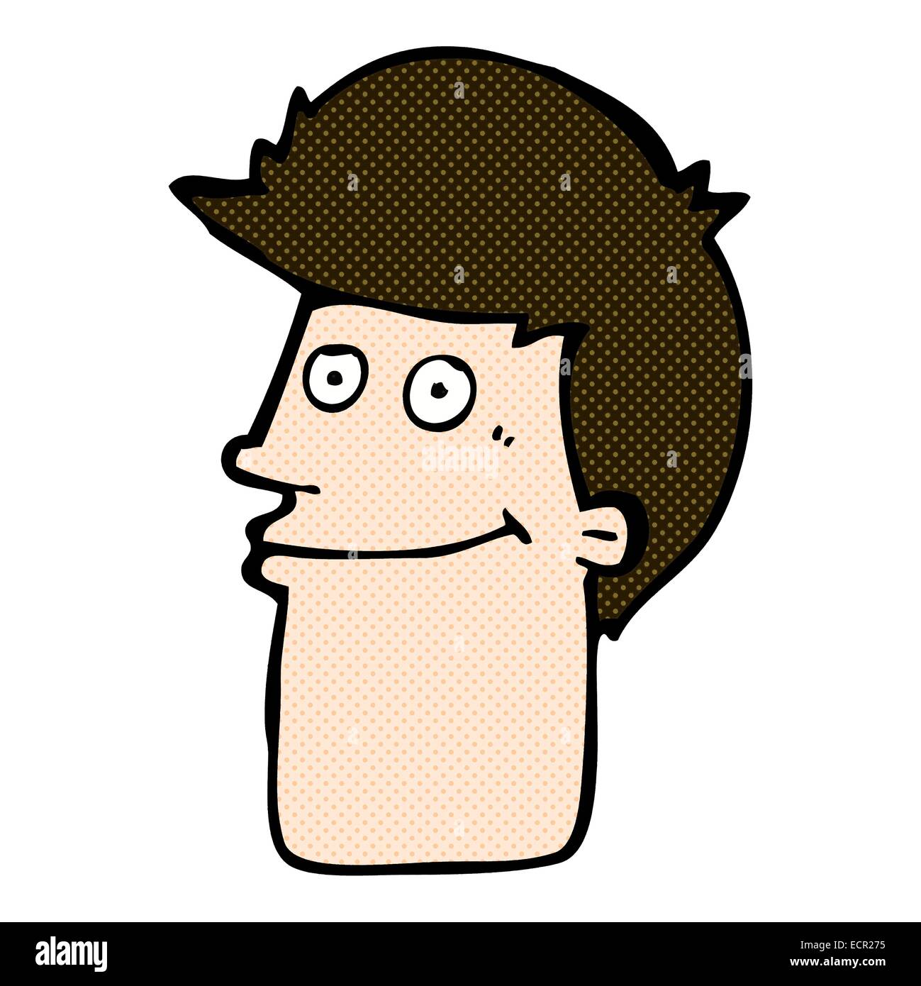 retro comic book style cartoon smiling man Stock Vector Image & Art - Alamy