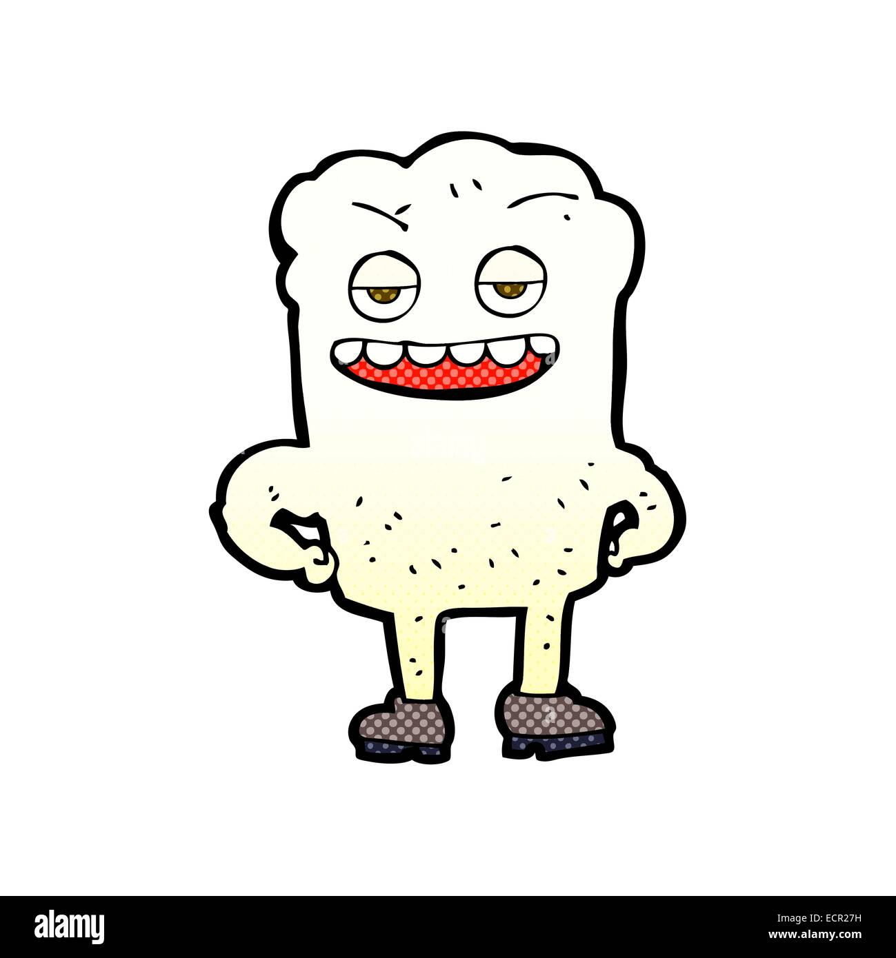 retro comic book style cartoon tooth looking smug Stock Vector Image ...