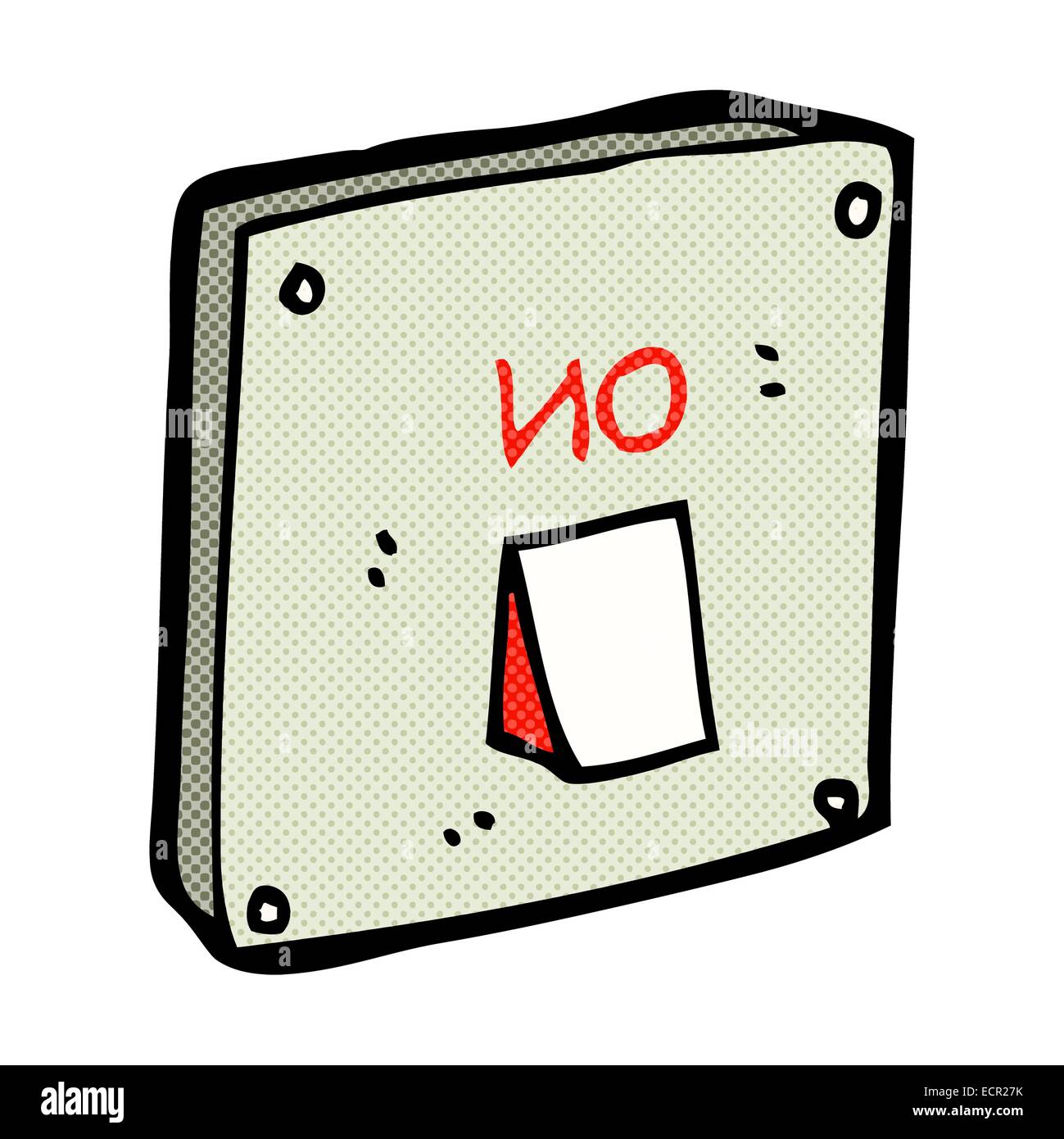 retro comic book style cartoon light switch Stock Vector Image & Art ...
