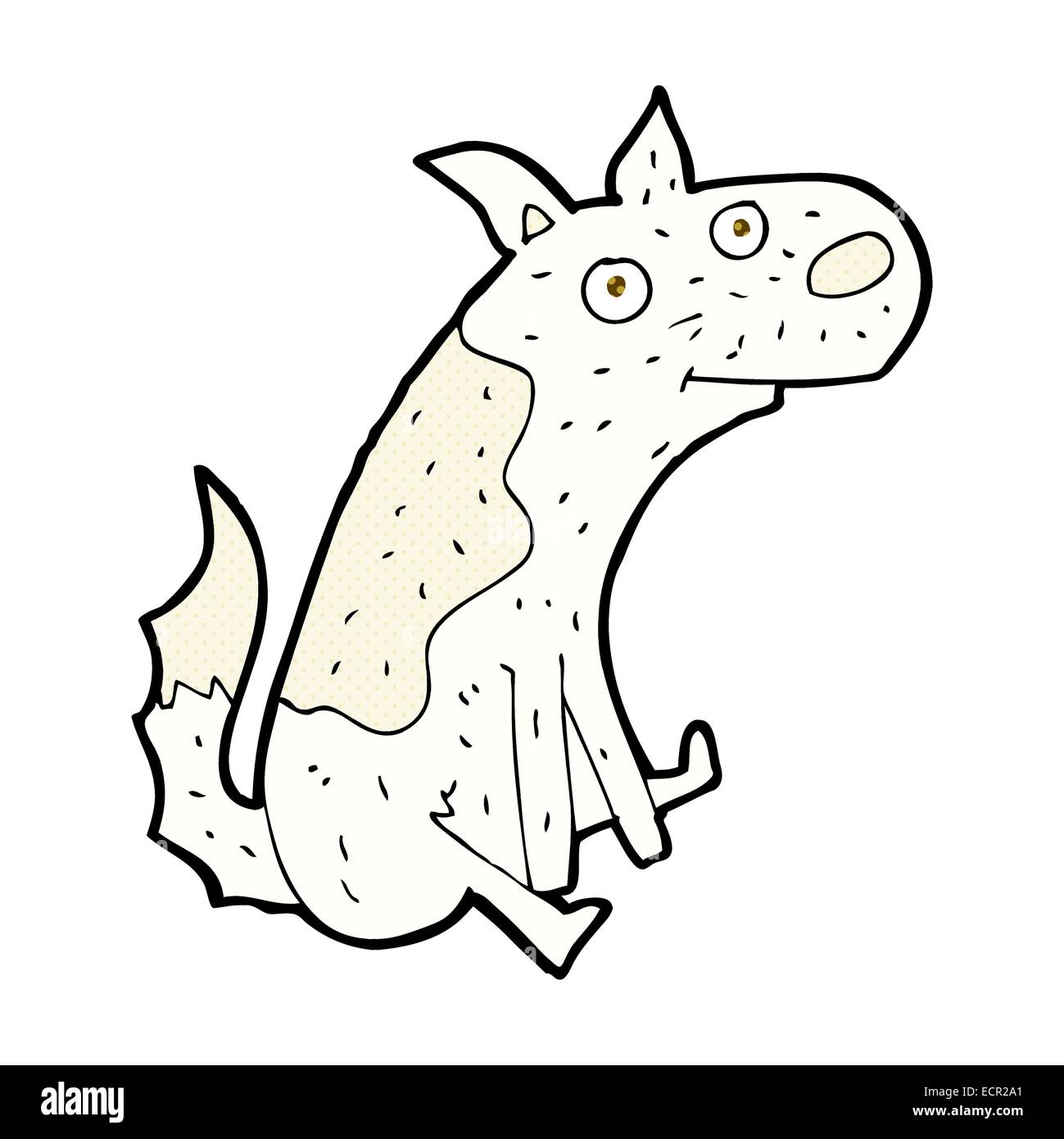 retro comic book style cartoon sitting dog Stock Vector Image & Art - Alamy