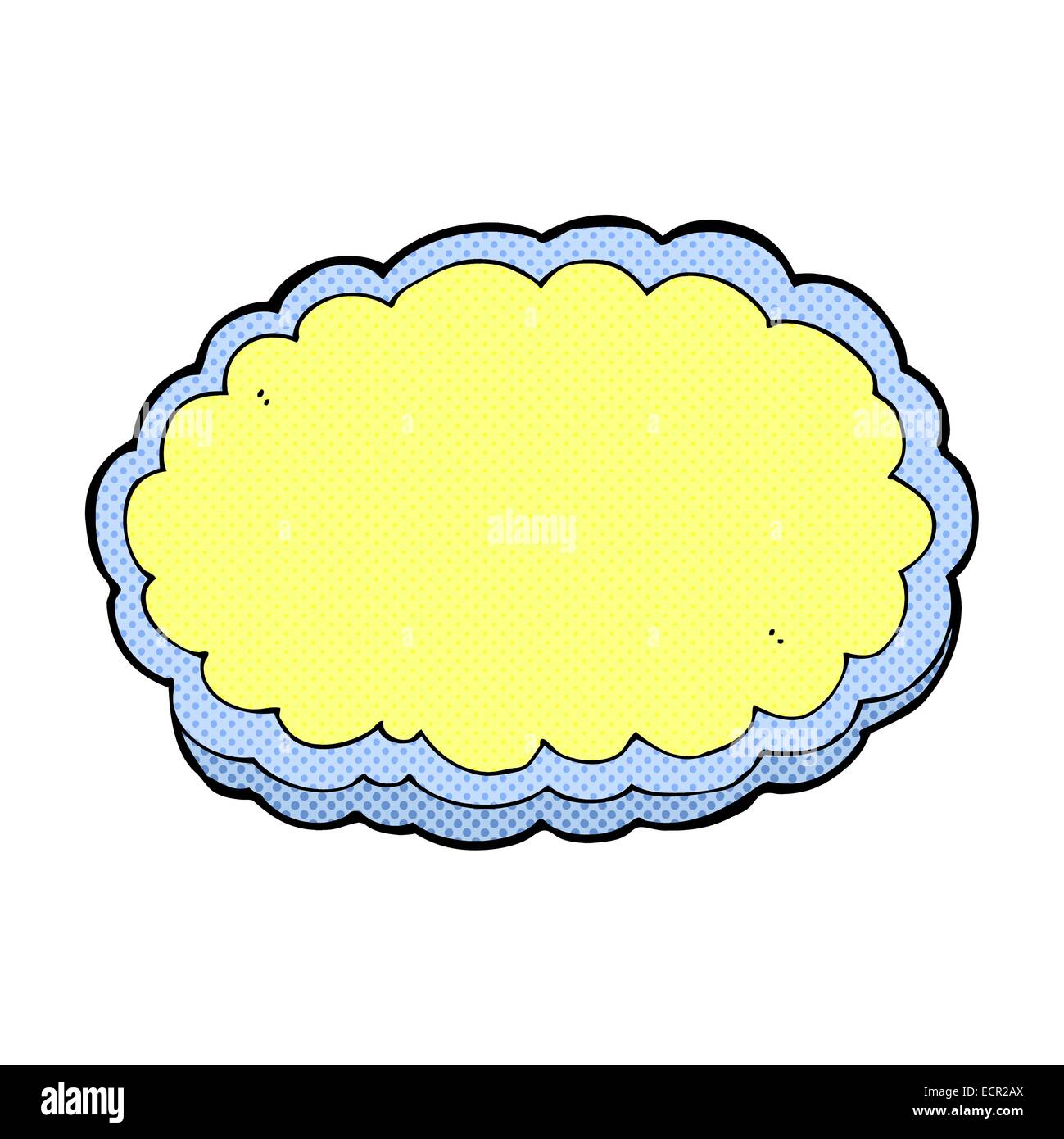retro comic book style cartoon decorative cloud Stock Vector Image ...