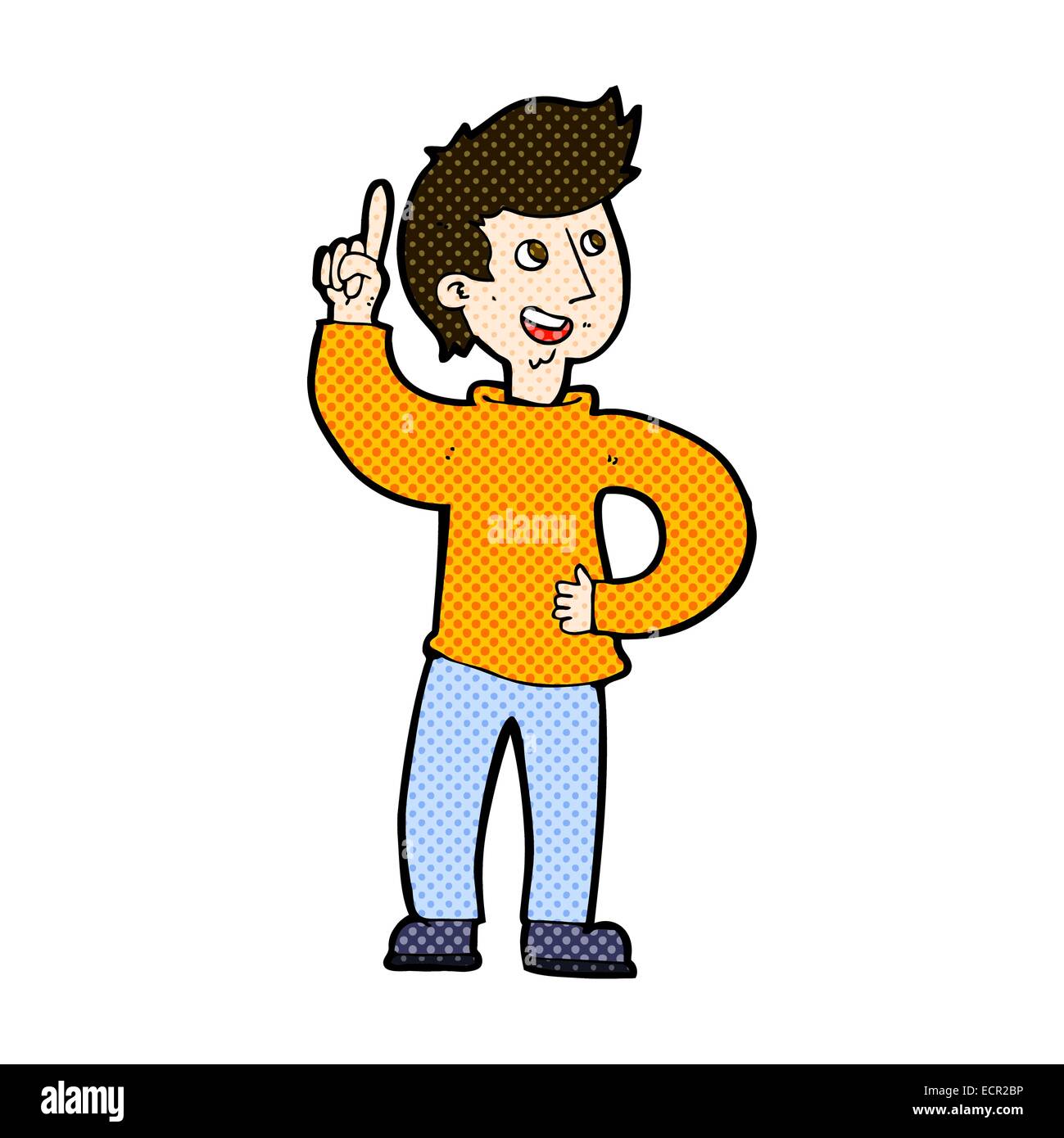 retro comic book style cartoon man with idea Stock Vector Image & Art ...