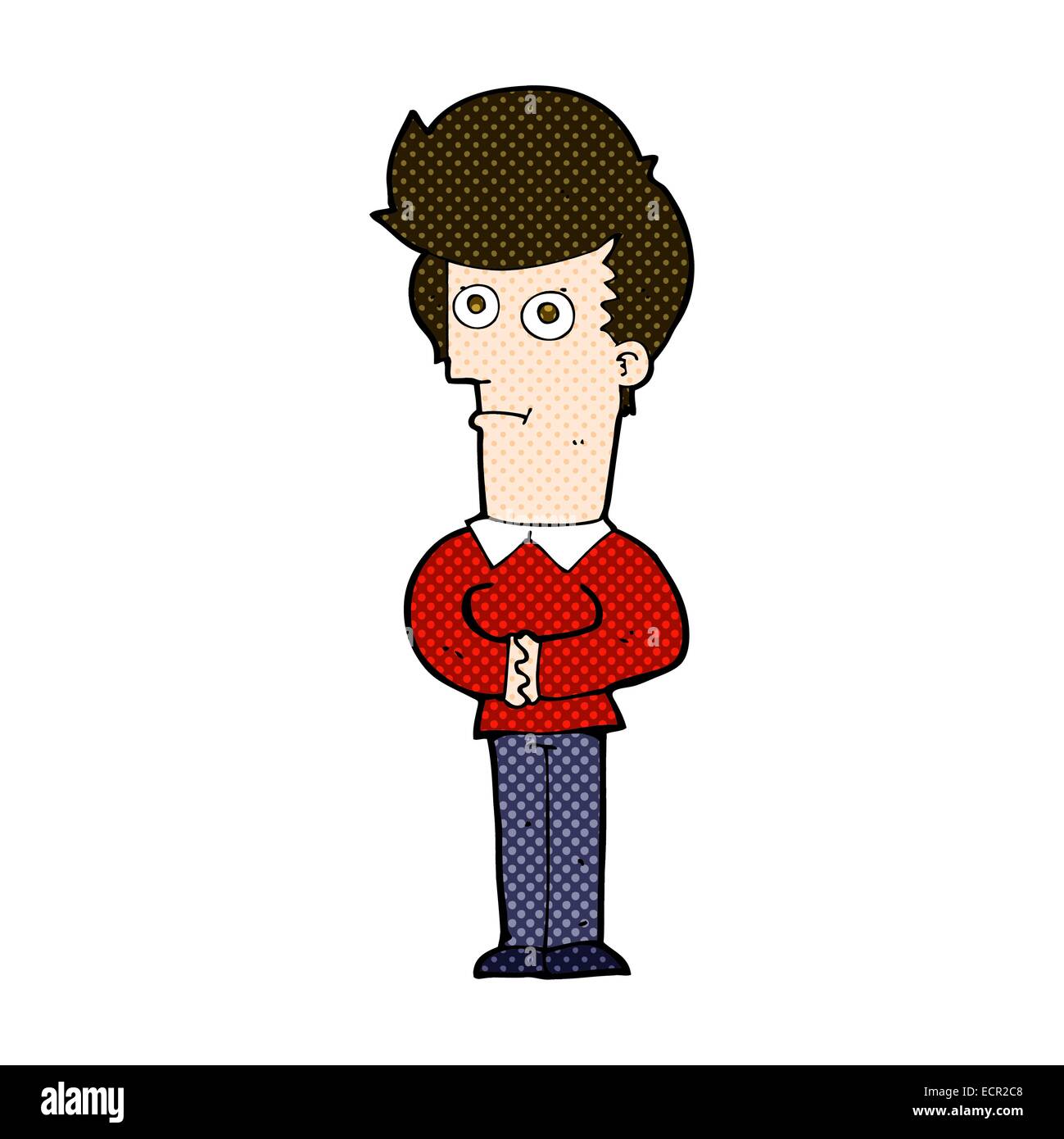 retro comic book style cartoon man staring Stock Vector Image & Art - Alamy