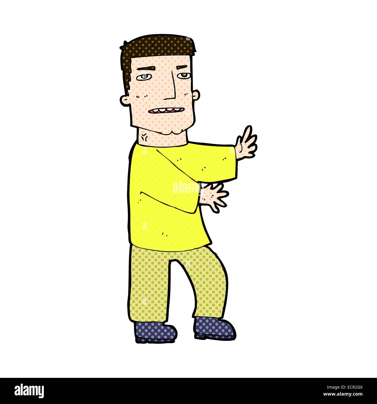 retro comic book style cartoon man gesturing Stock Vector Image & Art ...
