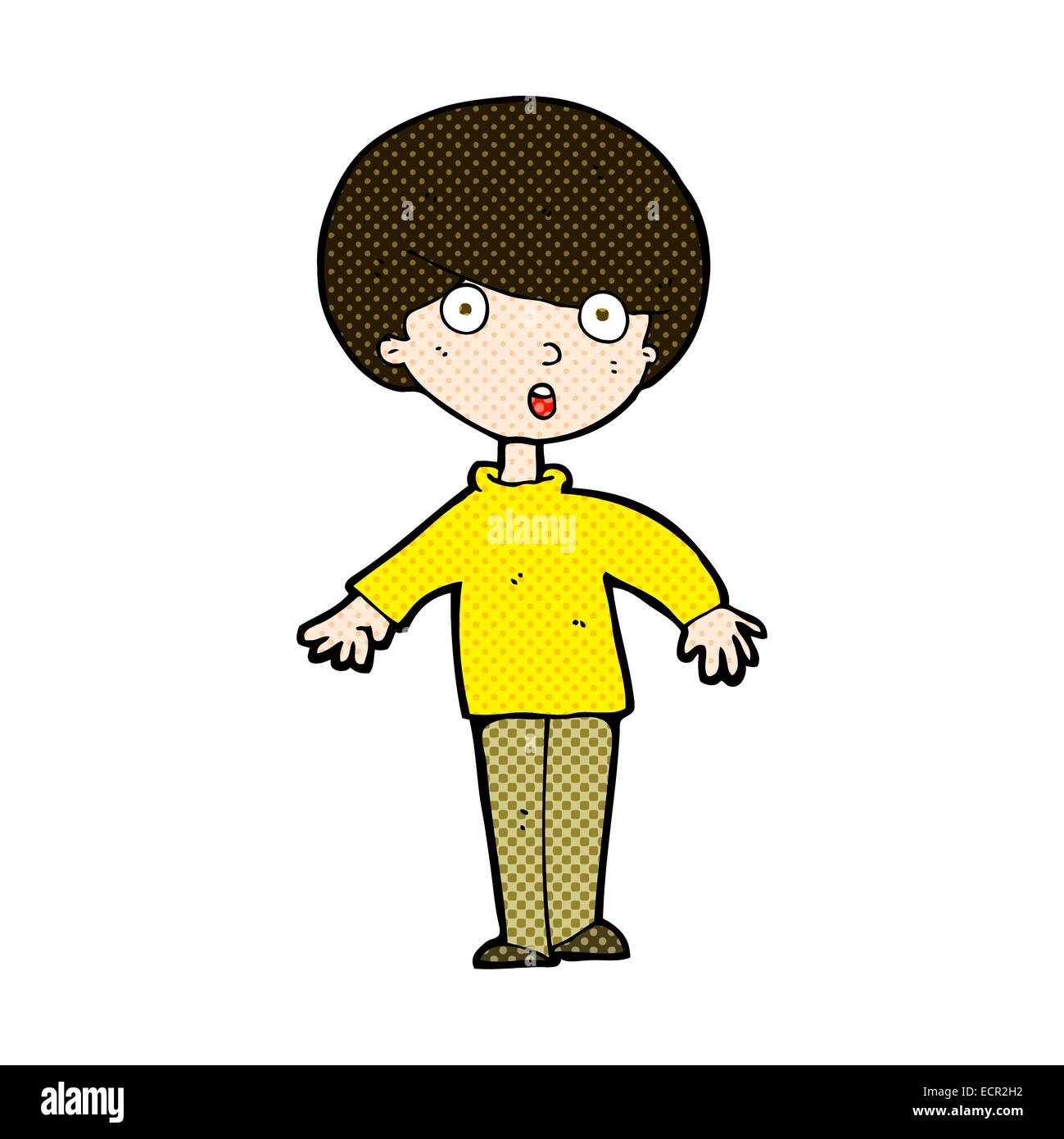 retro comic book style cartoon surprised man Stock Vector Image & Art ...