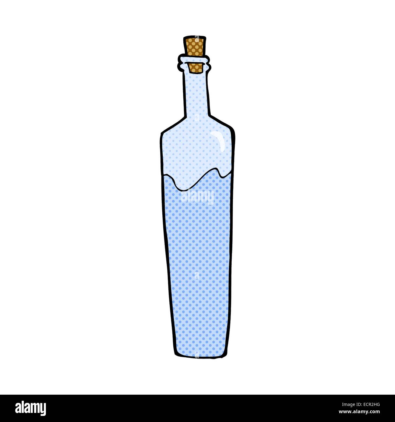 retro comic book style cartoon posh bottle Stock Vector Image & Art - Alamy