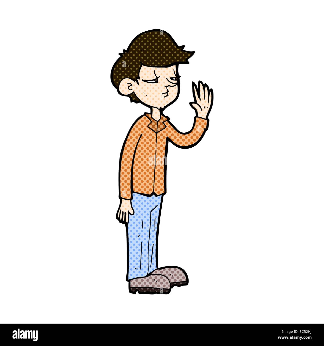retro comic book style cartoon arrogant boy Stock Vector Image & Art ...