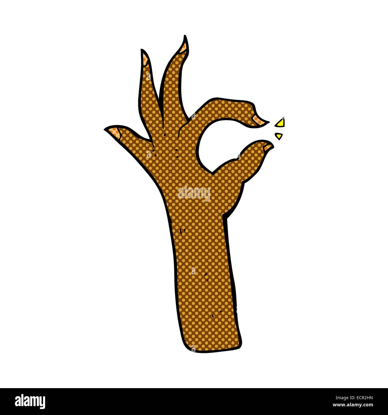 retro comic book style cartoon most excellent hand gesture Stock Vector ...