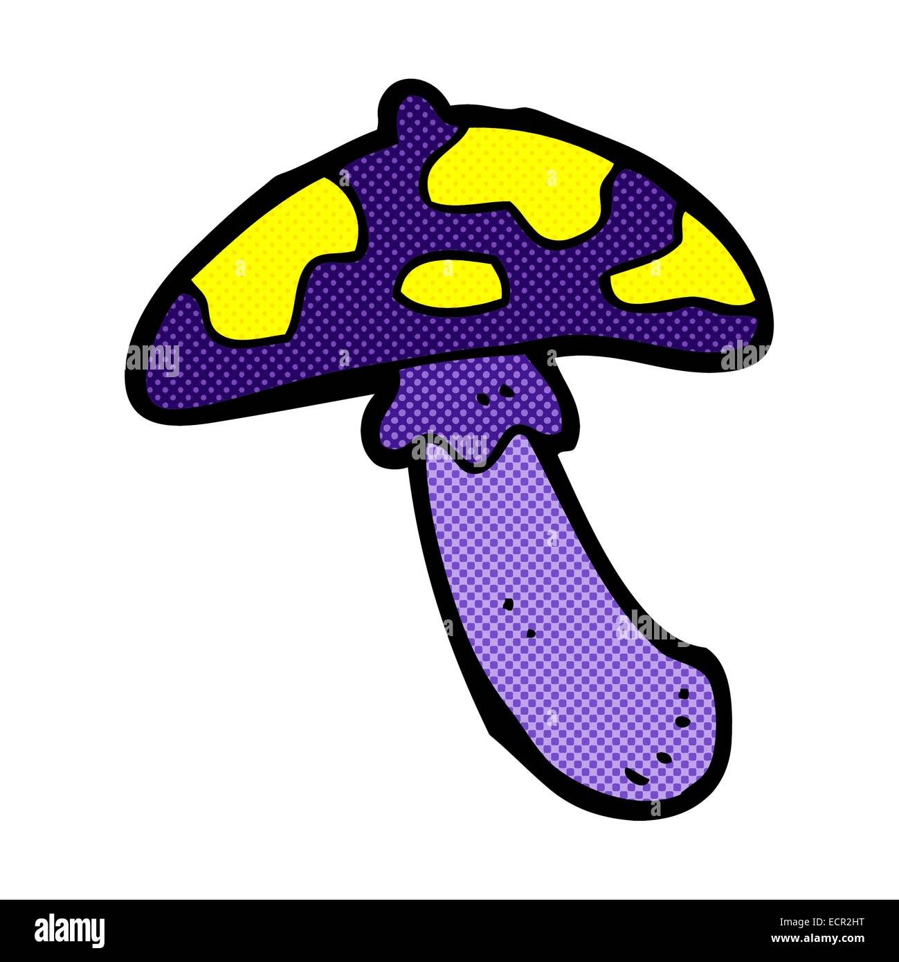 retro comic book style cartoon poisonous toadstool Stock Vector Image ...