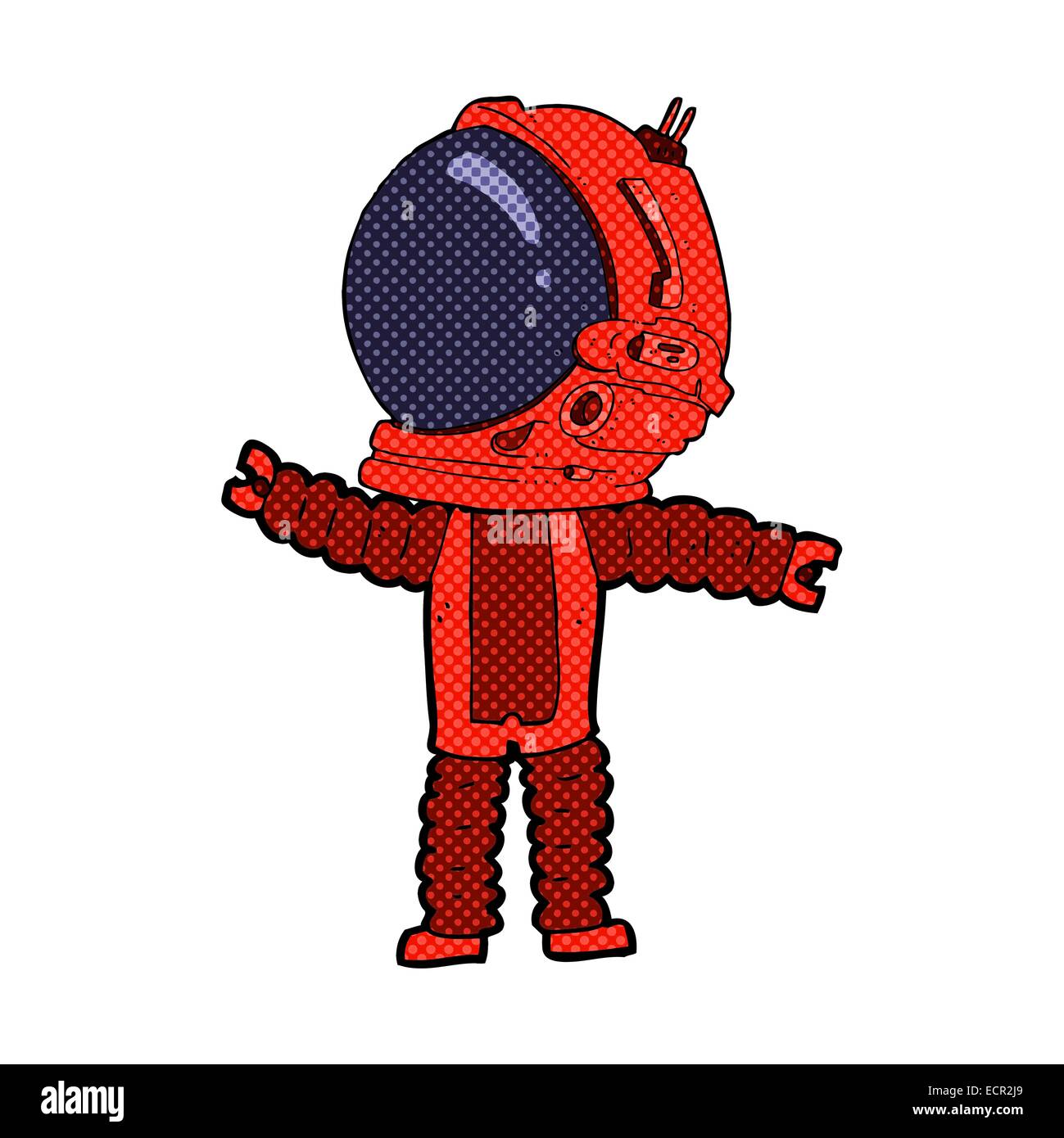 retro comic book style cartoon astronaut Stock Vector Image & Art - Alamy