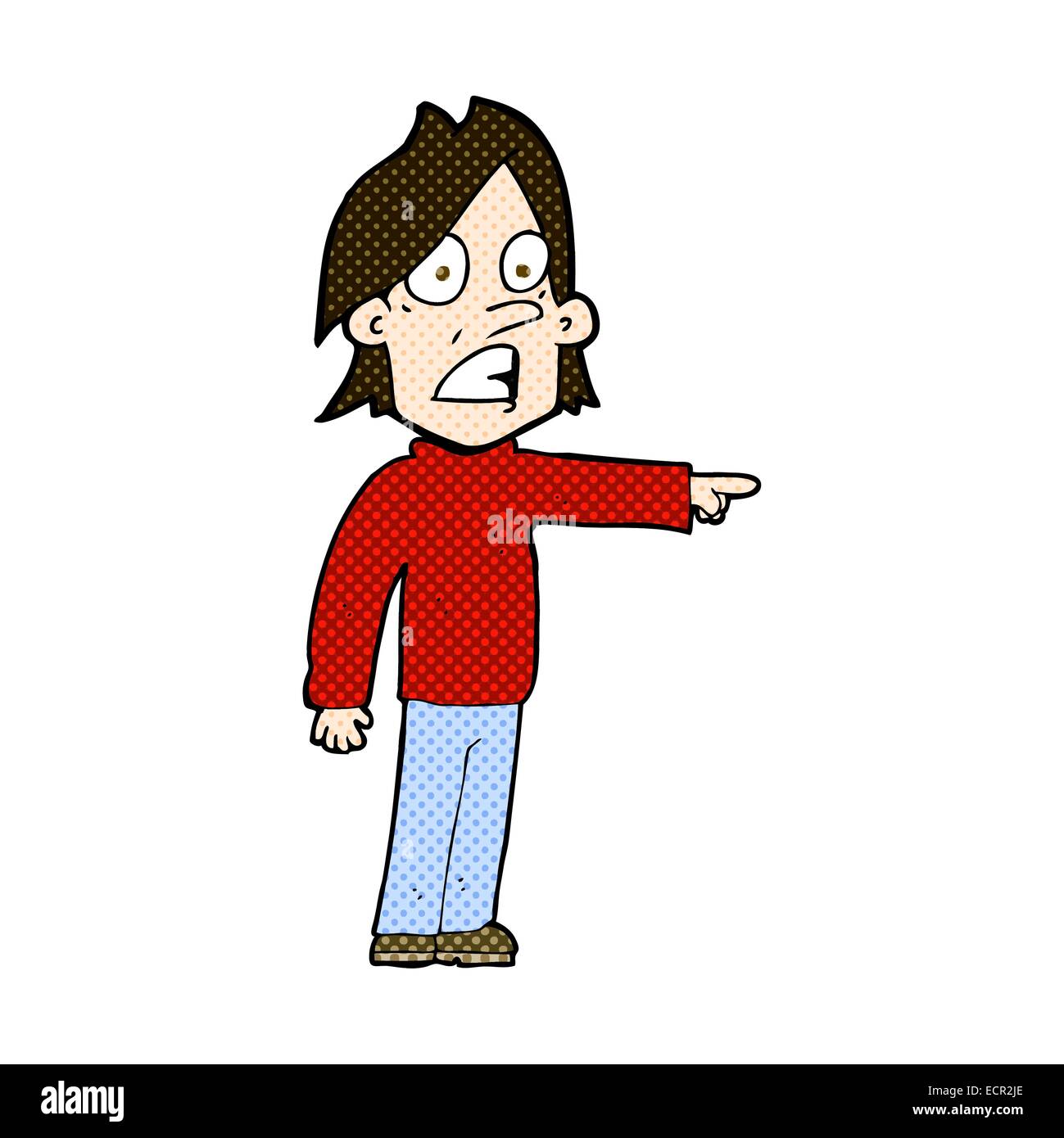 retro comic book style cartoon surprised man Stock Vector Image & Art ...