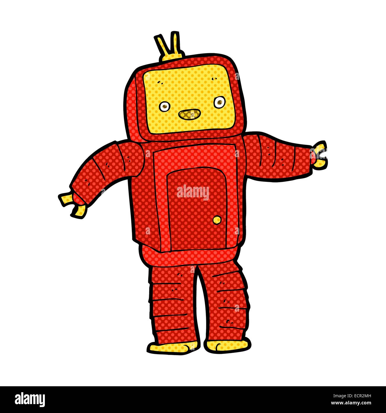 retro comic book style cartoon robot Stock Vector Image & Art - Alamy
