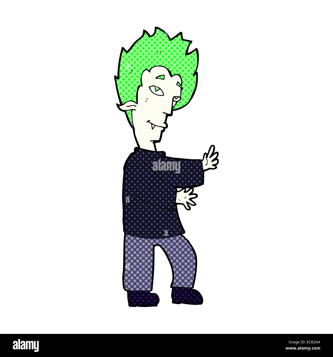 retro comic book style cartoon vampire Stock Vector Image & Art - Alamy