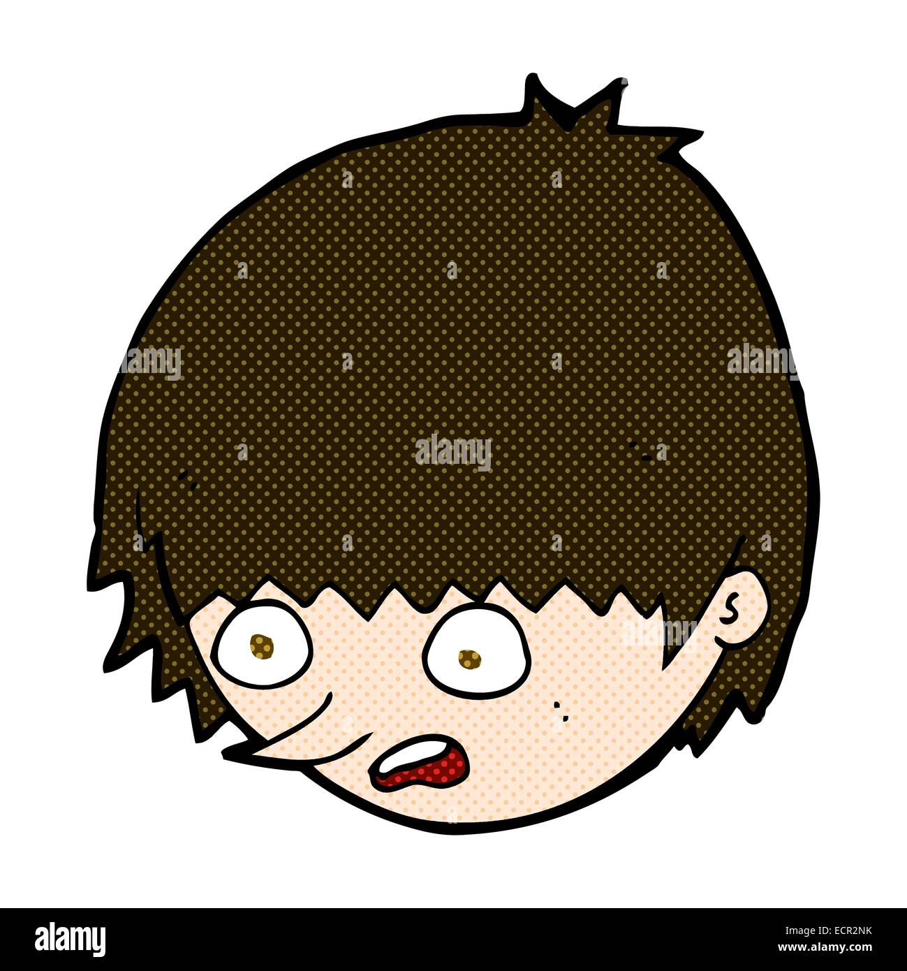 retro comic book style cartoon stressed face Stock Vector Image & Art ...