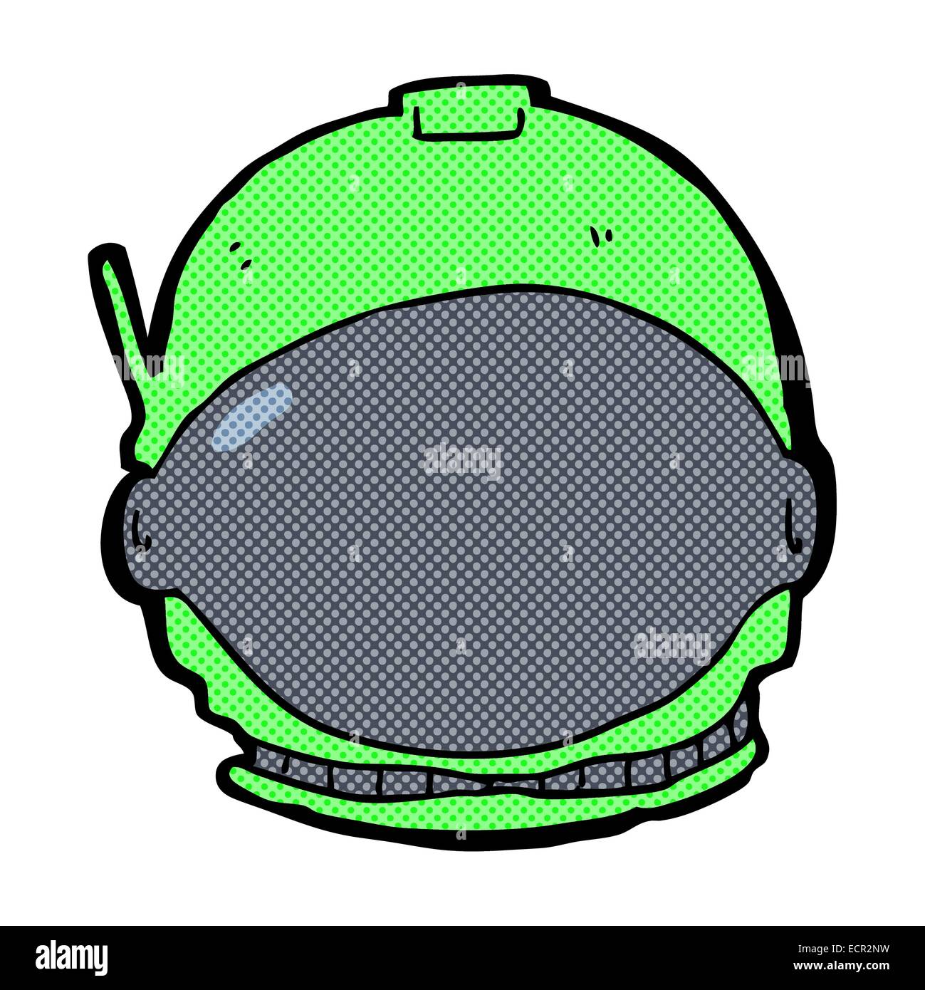 retro comic book style cartoon astronaut face Stock Vector Image & Art ...