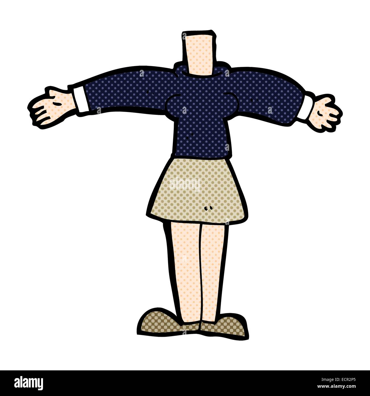 retro comic book style cartoon female body Stock Vector Image & Art - Alamy