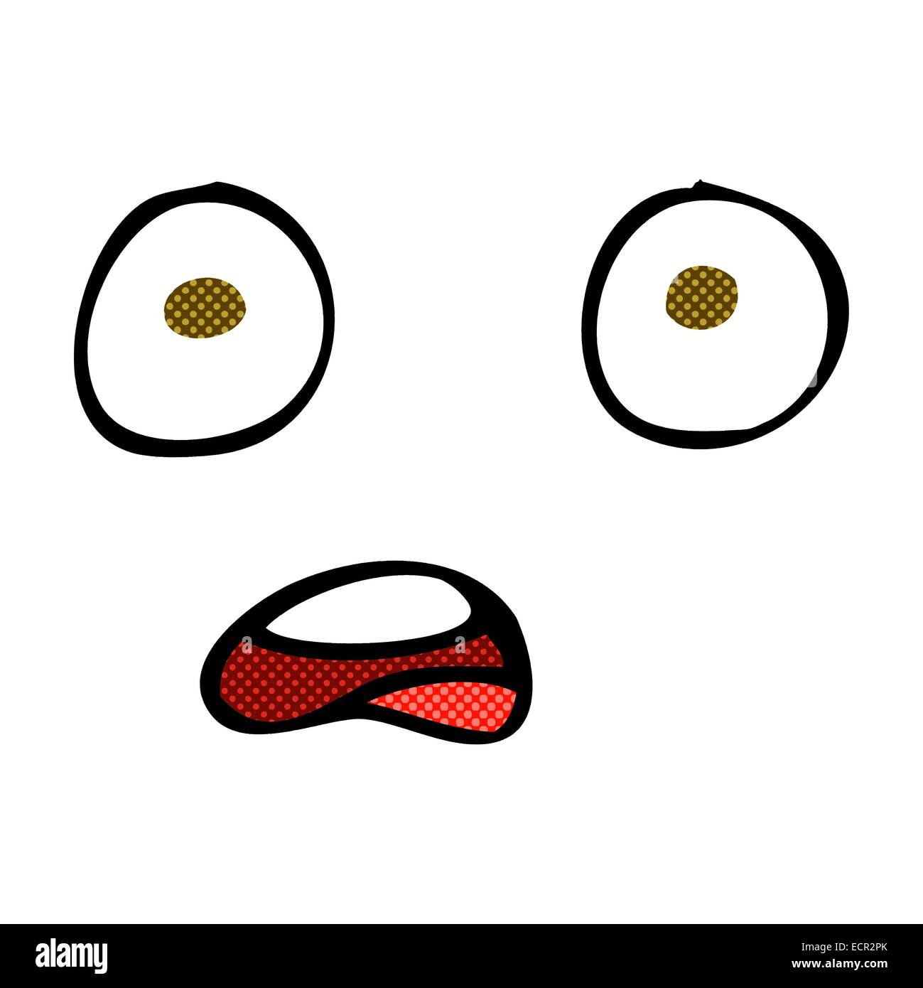 shocked retro comic book style cartoon face Stock Vector Image & Art ...