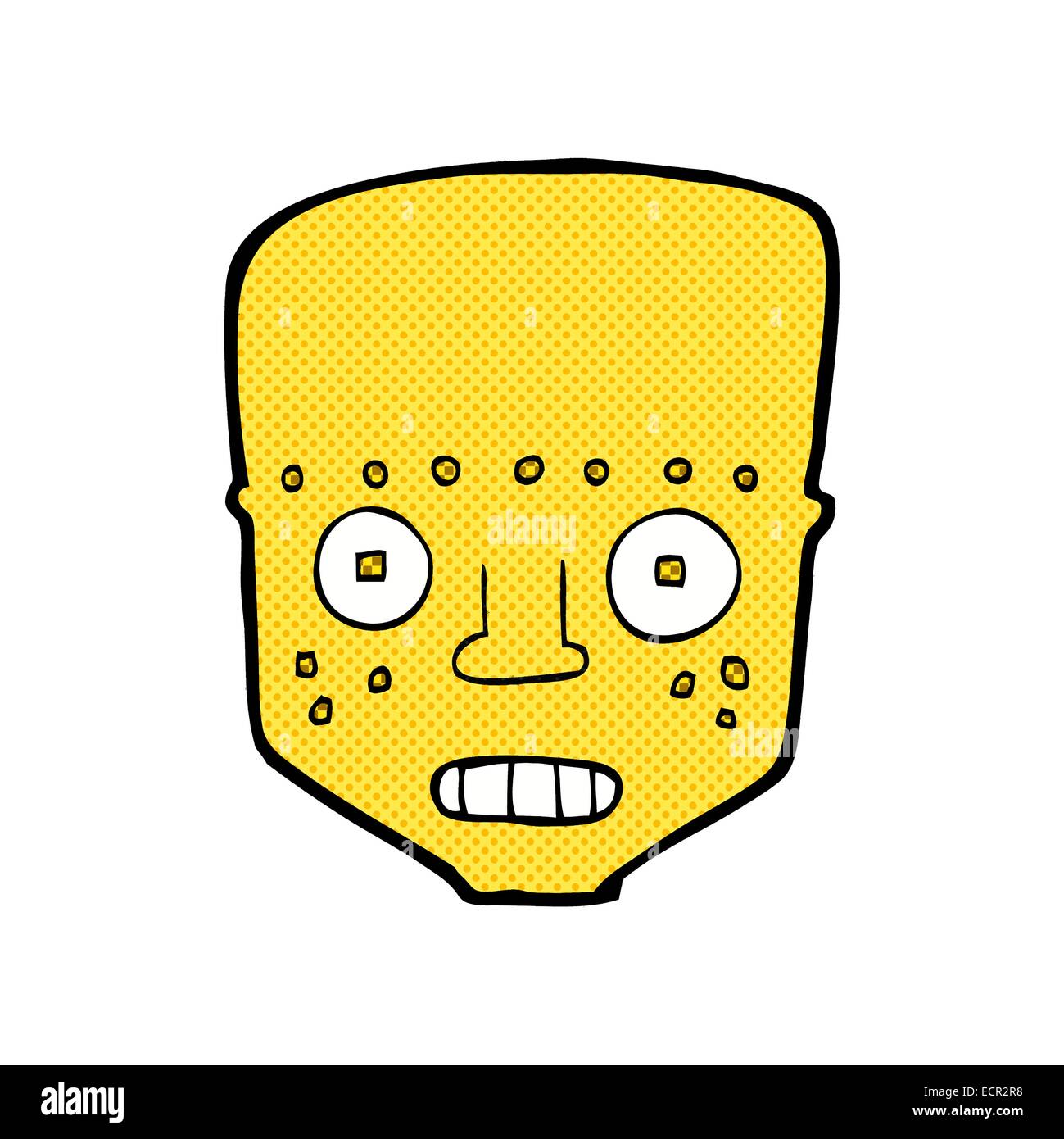 retro comic book style cartoon robot head Stock Vector Image & Art - Alamy