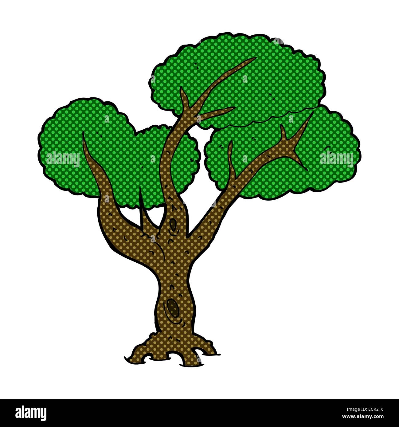 retro comic book style cartoon tree Stock Vector Image & Art - Alamy