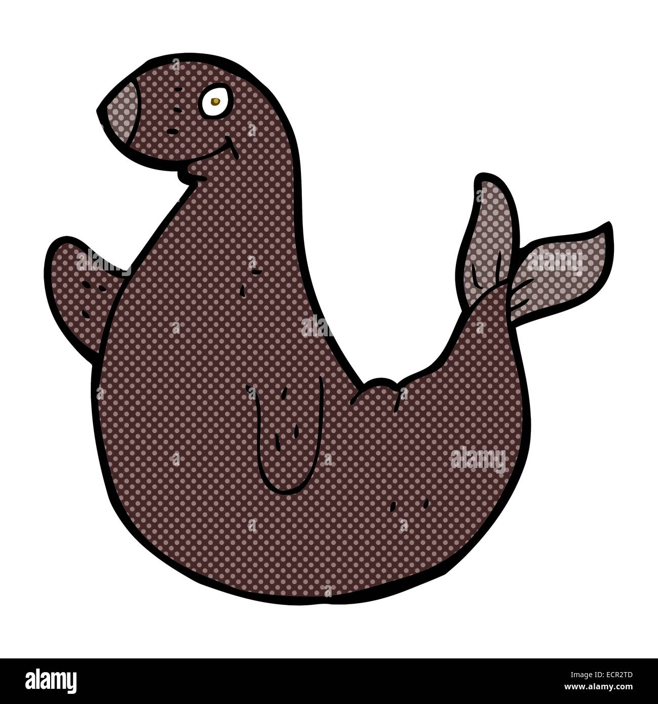retro comic book style cartoon seal Stock Vector Image & Art - Alamy