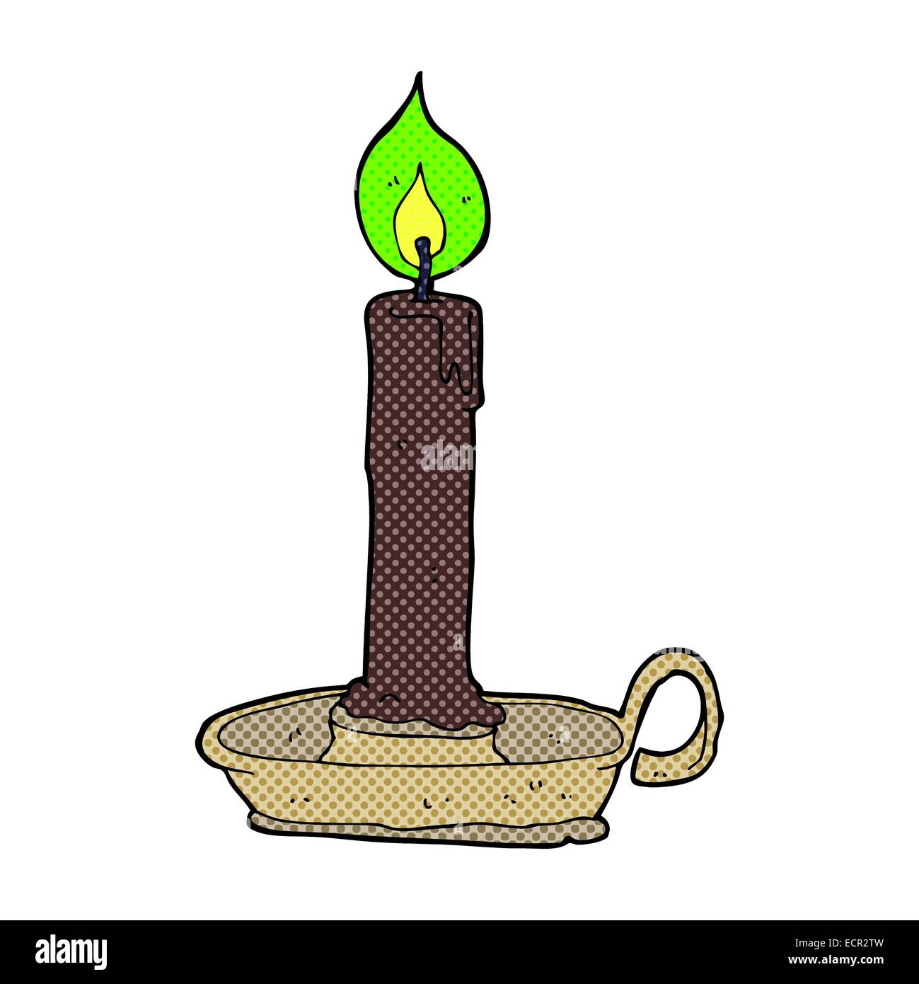 retro comic book style cartoon burning candle Stock Vector Image & Art ...