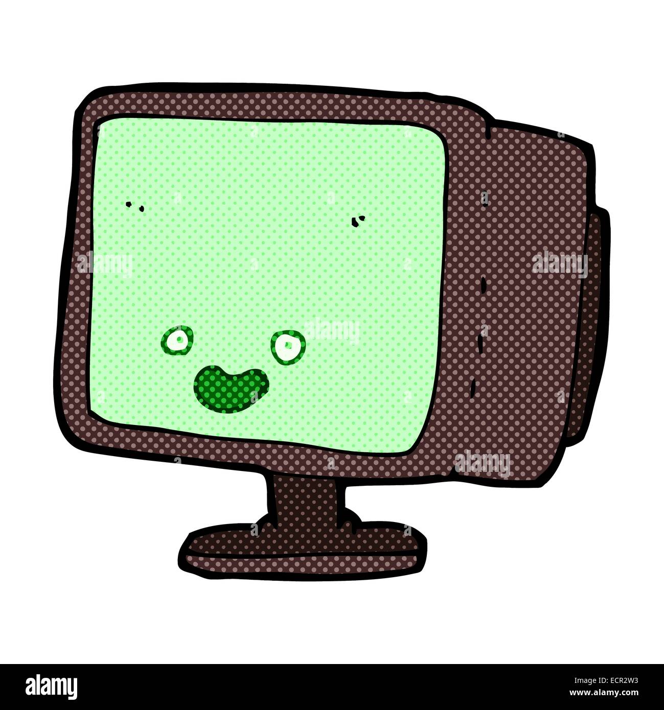 retro comic book style cartoon computer screen Stock Vector Image & Art ...