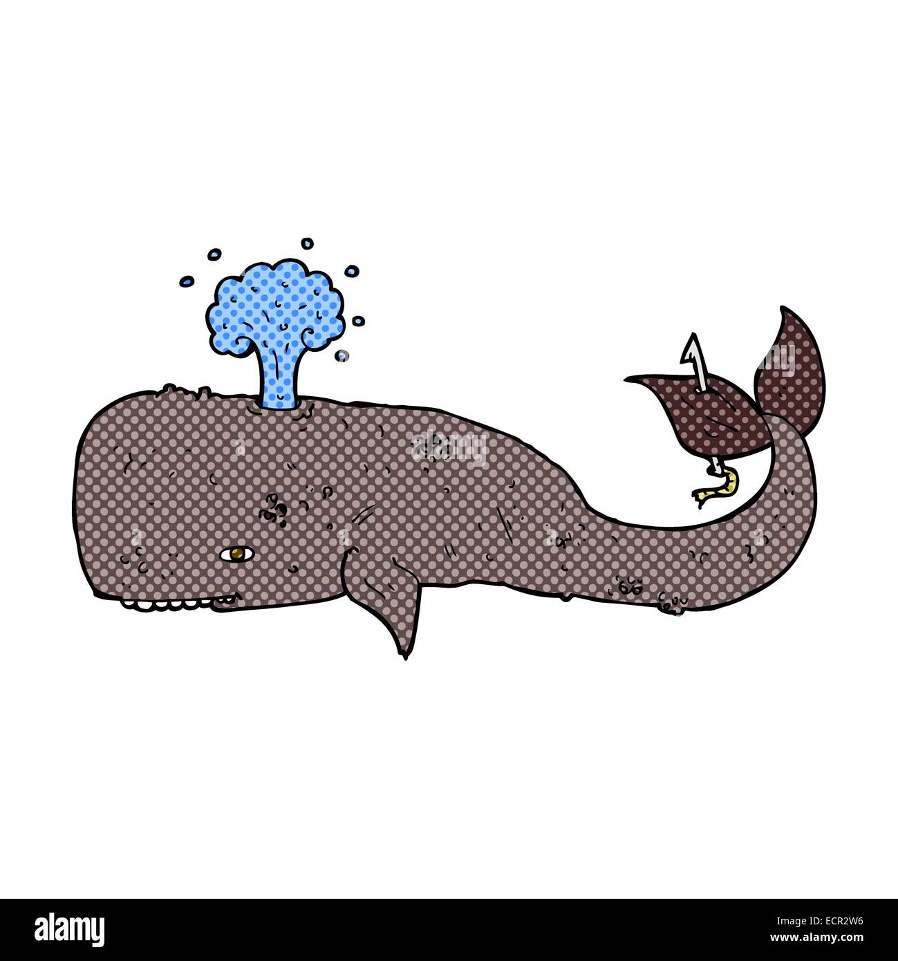 retro comic book style cartoon whale Stock Vector Image & Art - Alamy