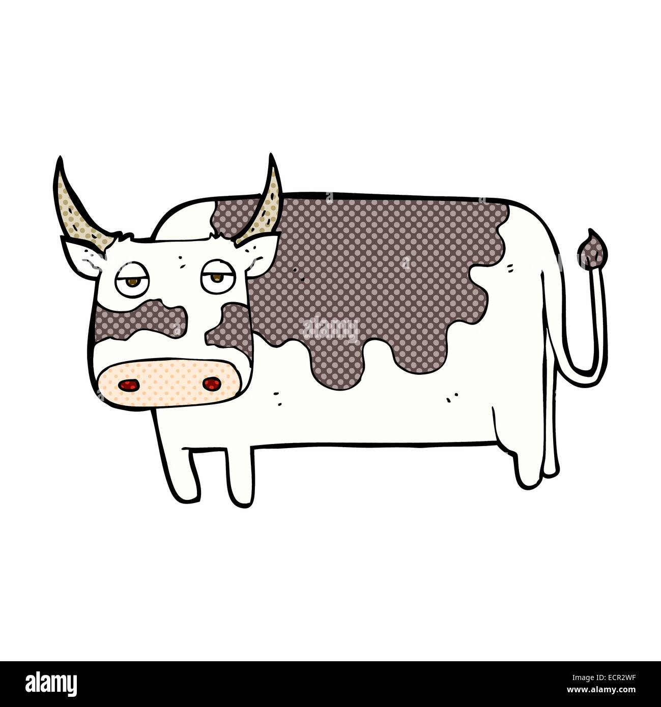 retro comic book style cartoon cow Stock Vector Image & Art - Alamy