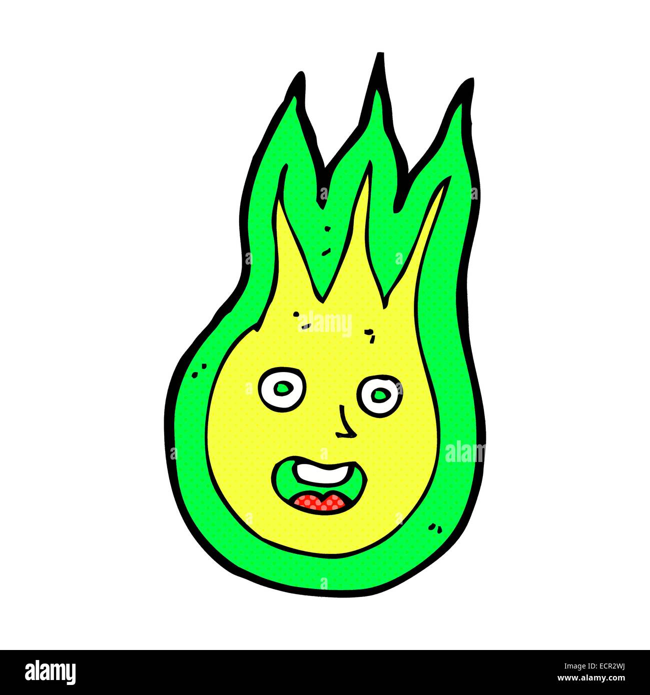 retro comic book style cartoon friendly fireball Stock Vector Image ...