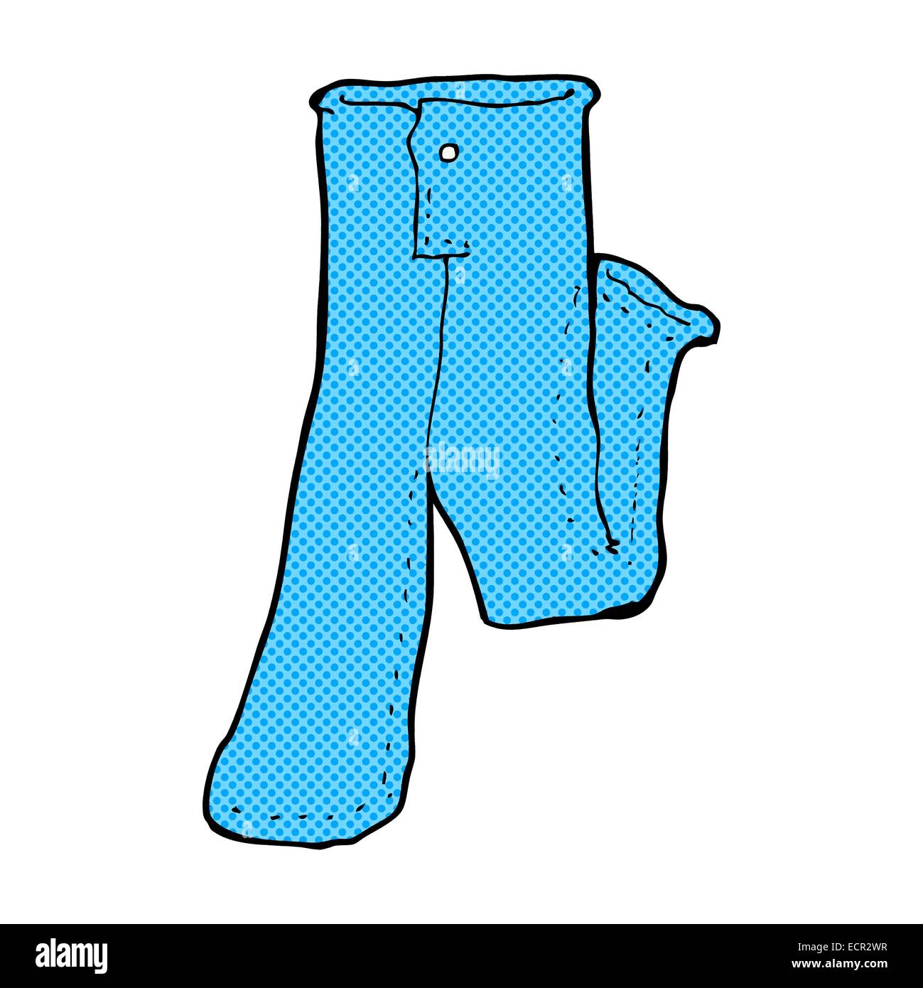 retro comic book style cartoon pair of jeans Stock Vector Image & Art ...