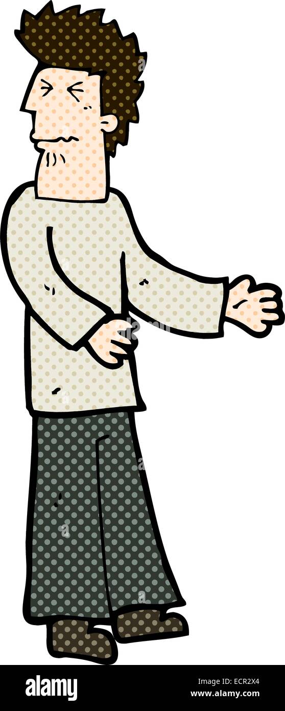 retro comic book style cartoon disgusted man Stock Vector Image & Art ...