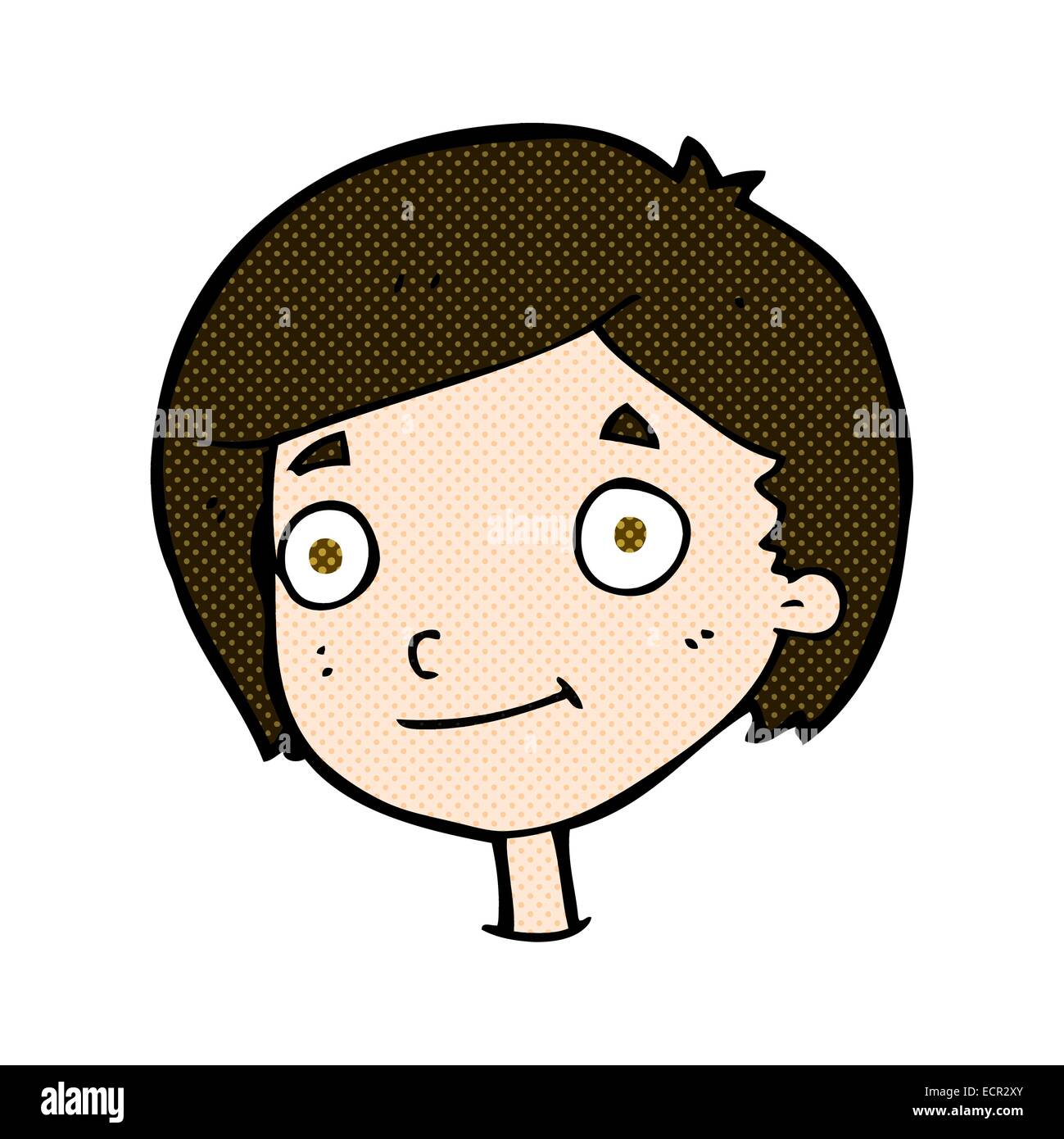 retro comic book style cartoon happy boy Stock Vector Image & Art - Alamy