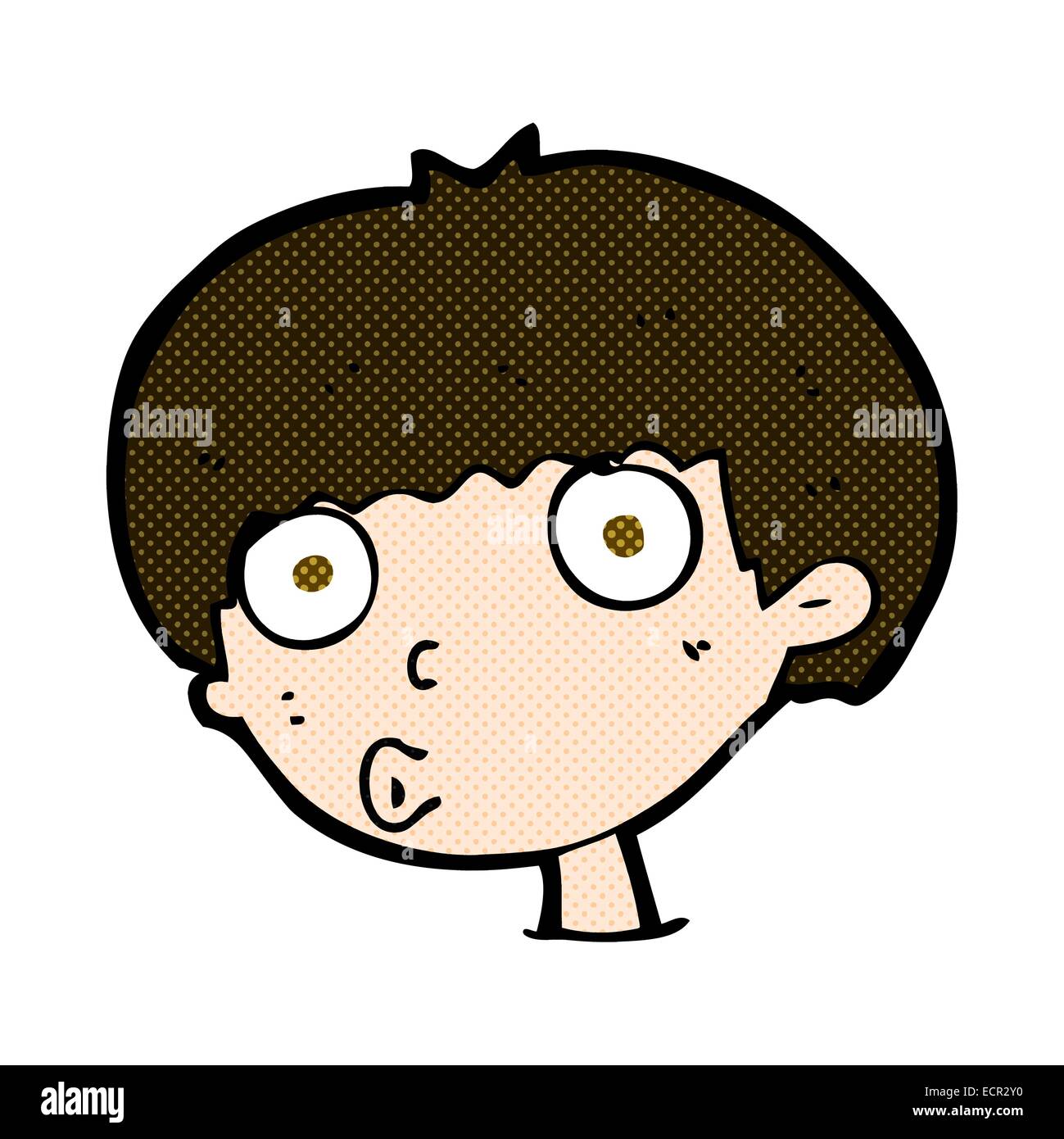 retro comic book style cartoon surprised boy Stock Vector Image & Art ...