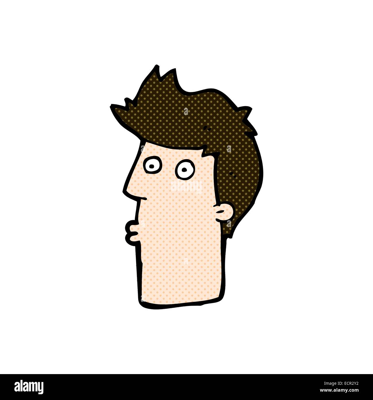 retro comic book style cartoon surprised man Stock Vector Image & Art ...