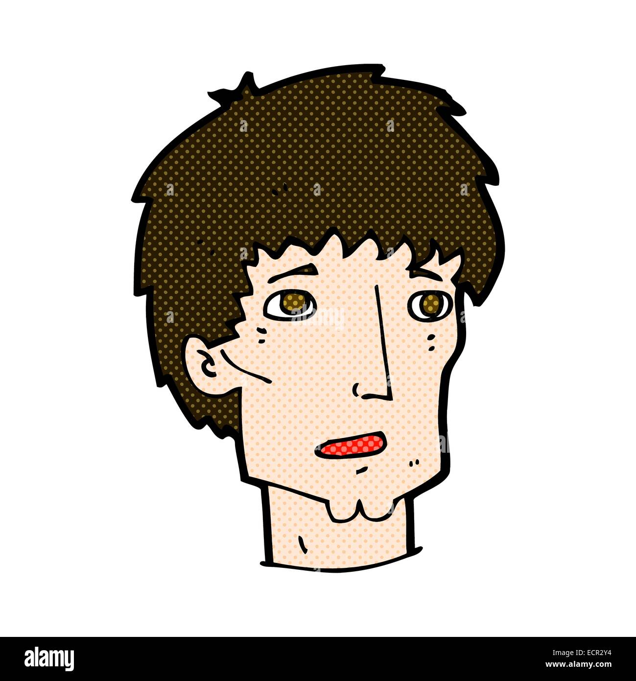 retro comic book style cartoon worried man Stock Vector Image & Art - Alamy