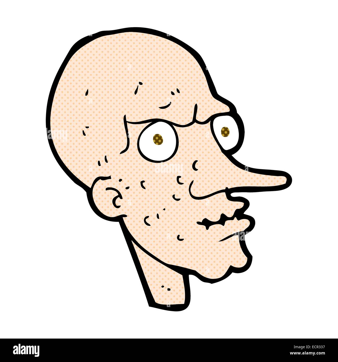 retro comic book style cartoon evil old man Stock Vector Image & Art ...