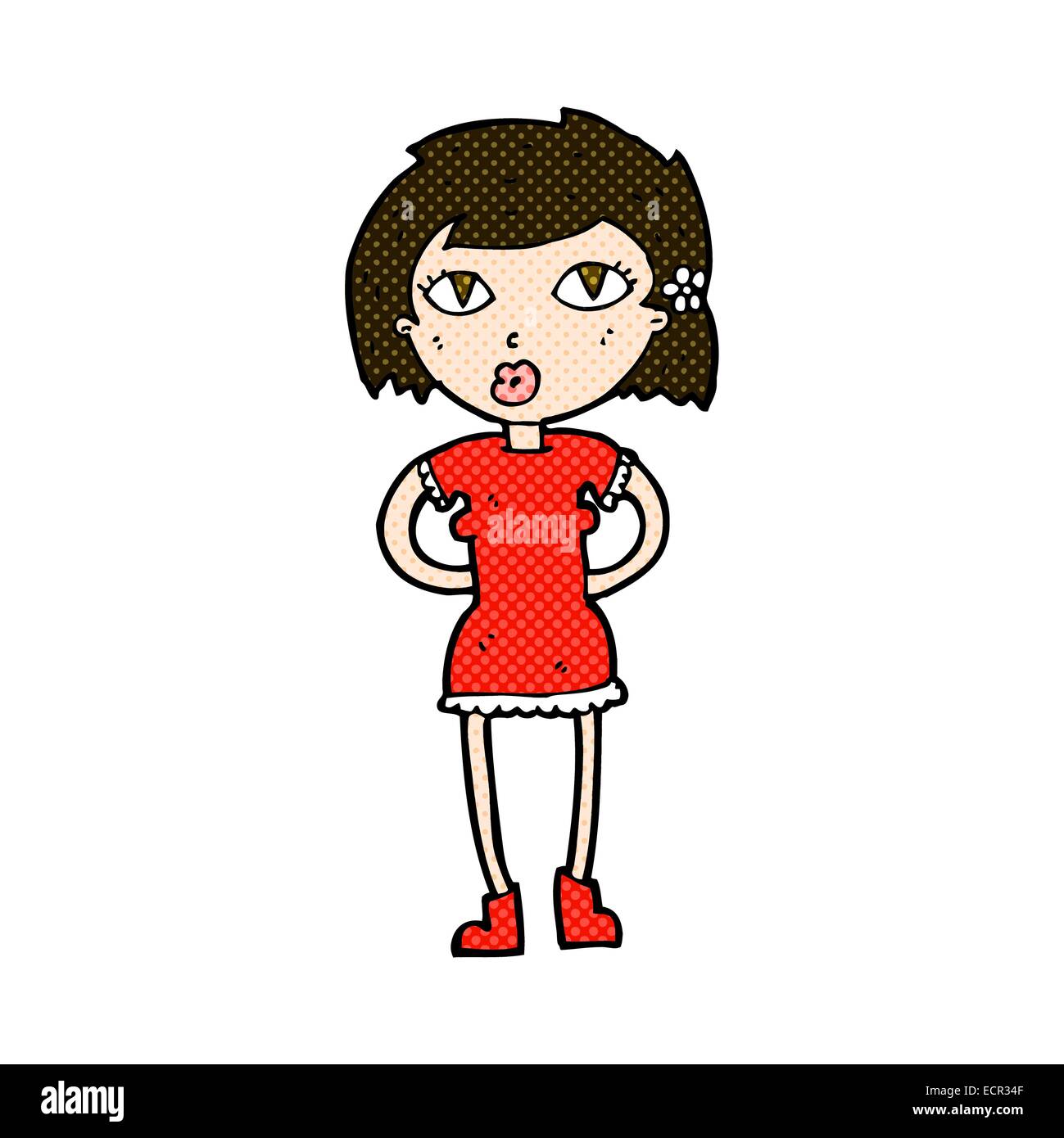 retro comic book style cartoon woman Stock Vector Image & Art - Alamy