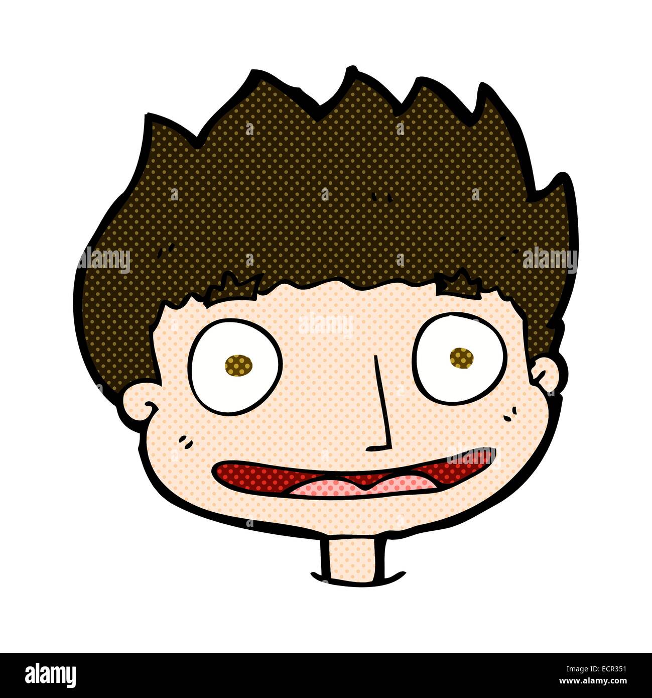 retro comic book style cartoon happy boy Stock Vector Image & Art - Alamy