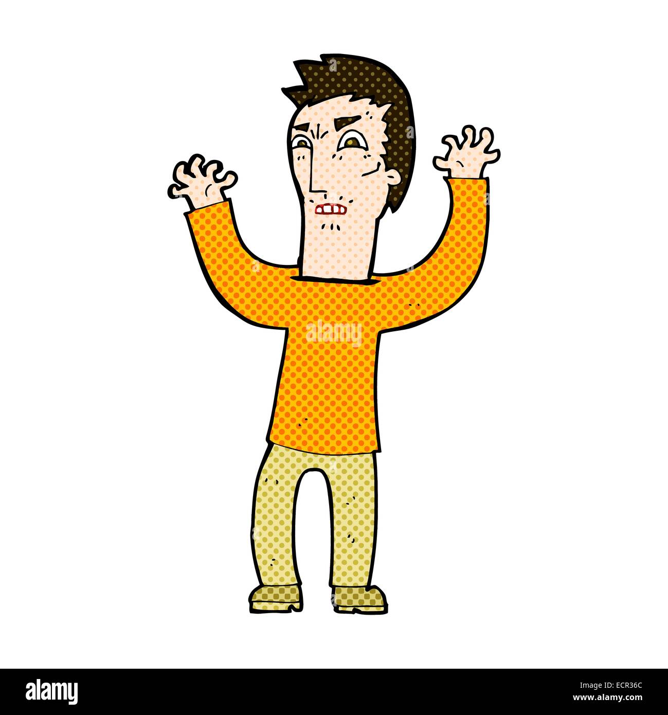 retro comic book style cartoon angry man Stock Vector Image & Art - Alamy