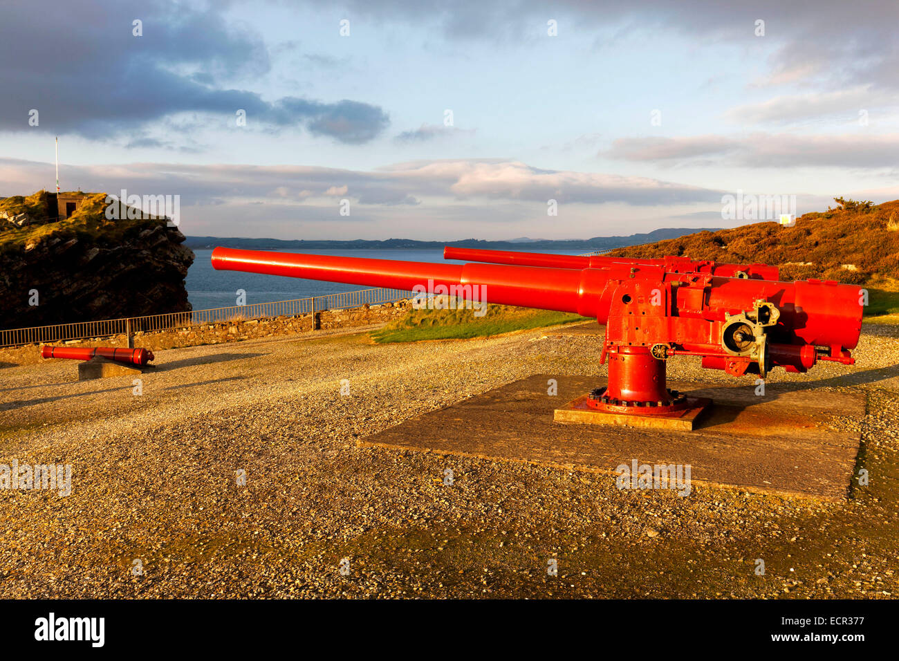 Guns at Fort Dunree, County Donegal, Republic of Ireland, Europe ...