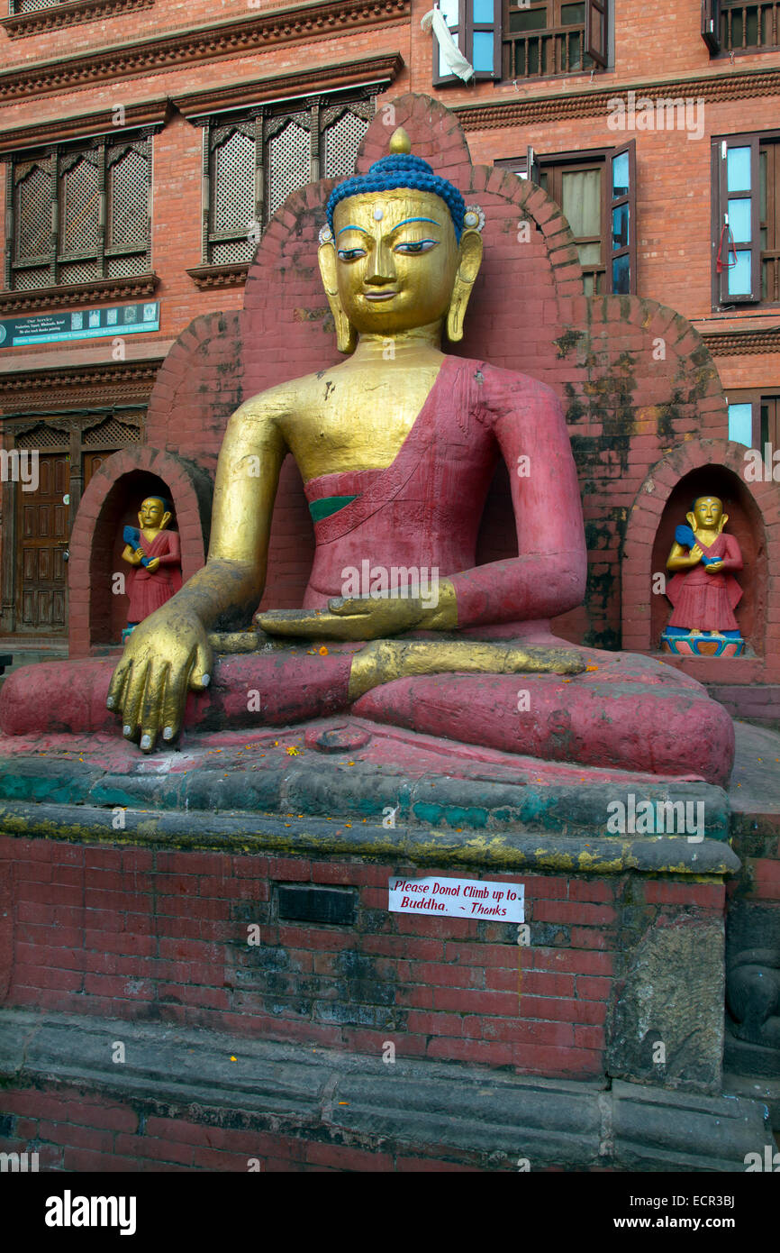 Buddha Shrine at the Monkey Temple or Swayambhunath Kathmandu Nepal ...