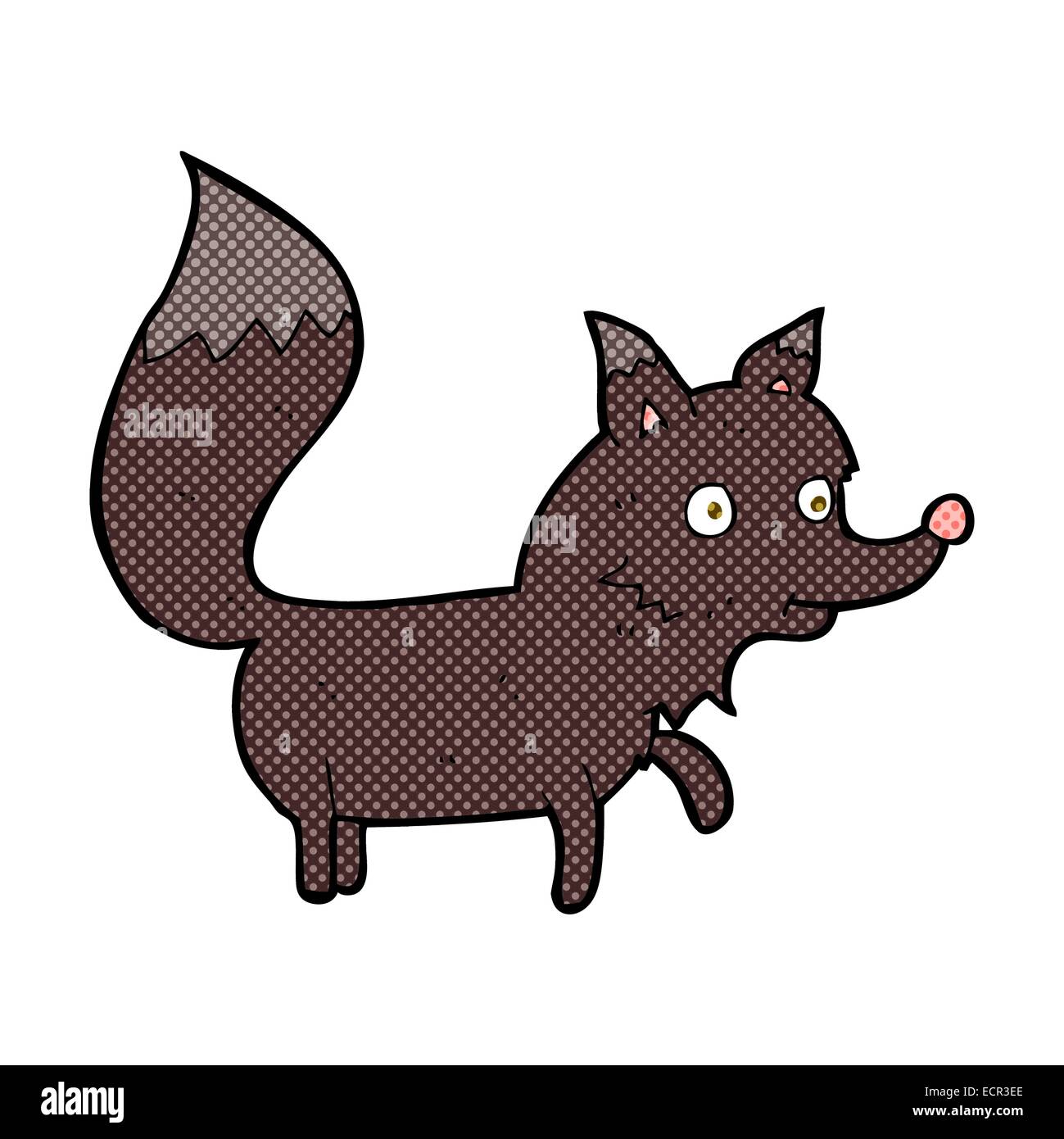 retro comic book style cartoon wolf cub Stock Vector Image & Art - Alamy
